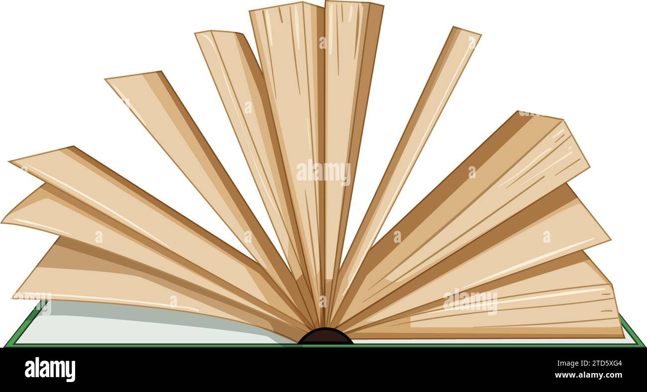 study book open cartoon vector illustration Stock Vector Image & Art ...