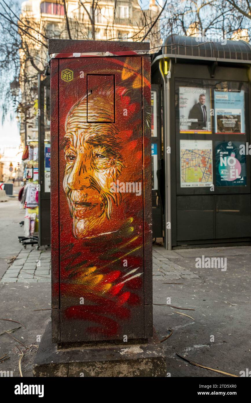Portrait of the lawyer and Minister of Justice Robert Badinter, who ...