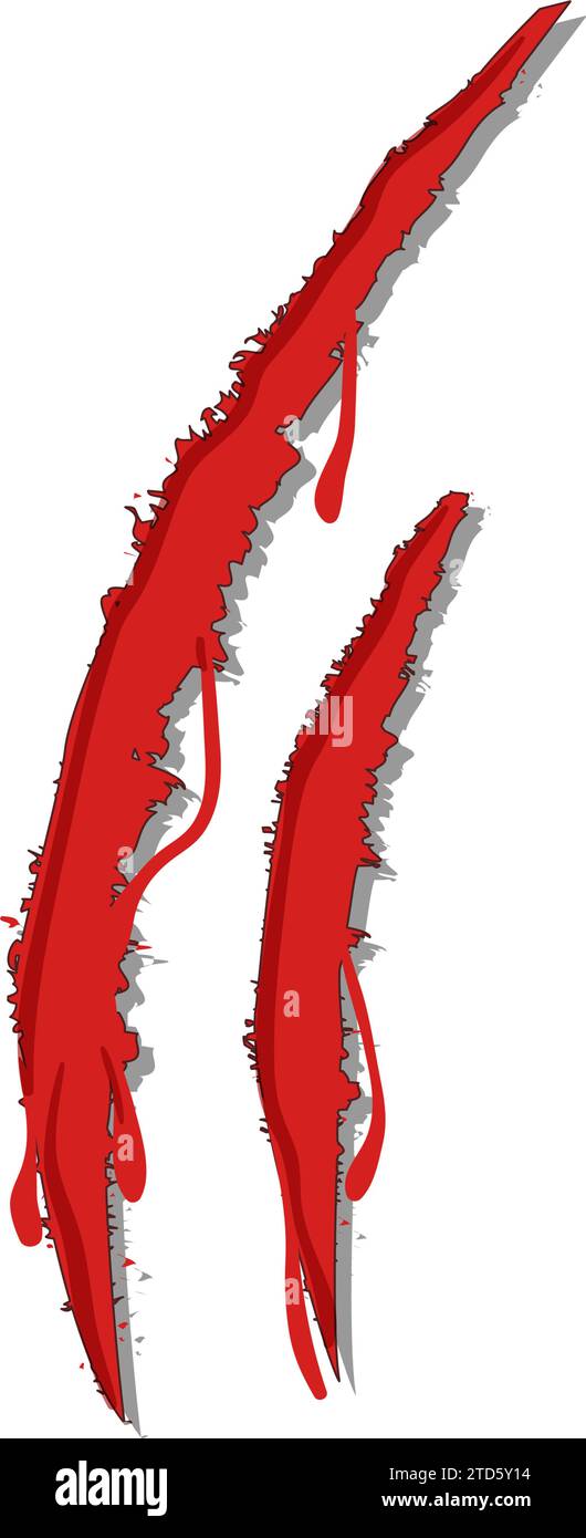 animal claw scratch cartoon vector illustration Stock Vector Image ...