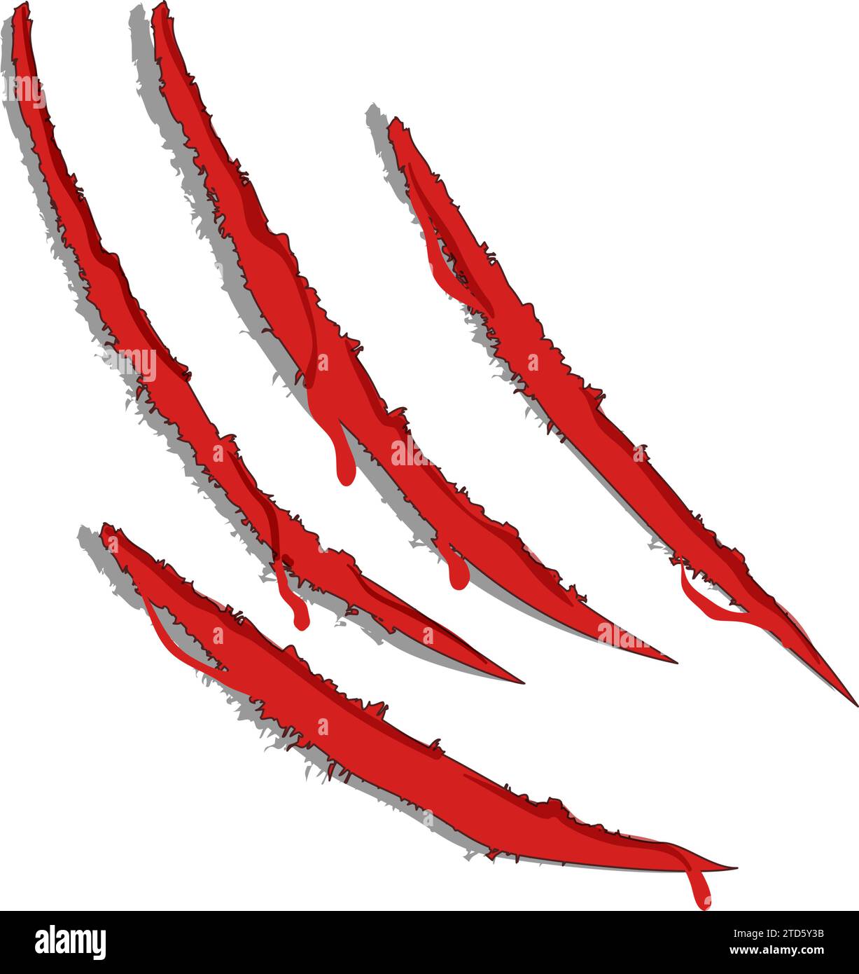 tiger claw scratch cartoon vector illustration Stock Vector Image & Art ...