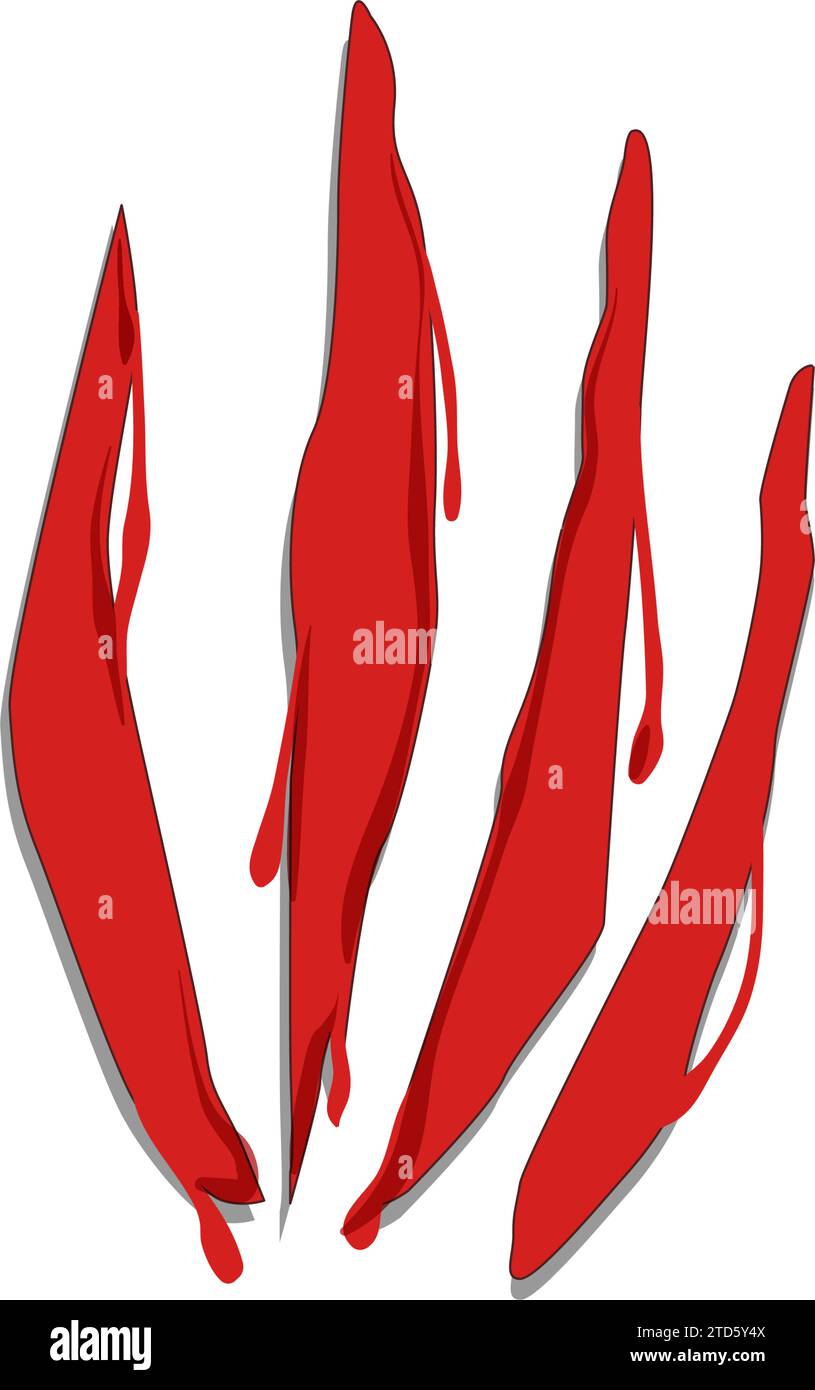 cat claw scratch cartoon vector illustration Stock Vector Image & Art ...