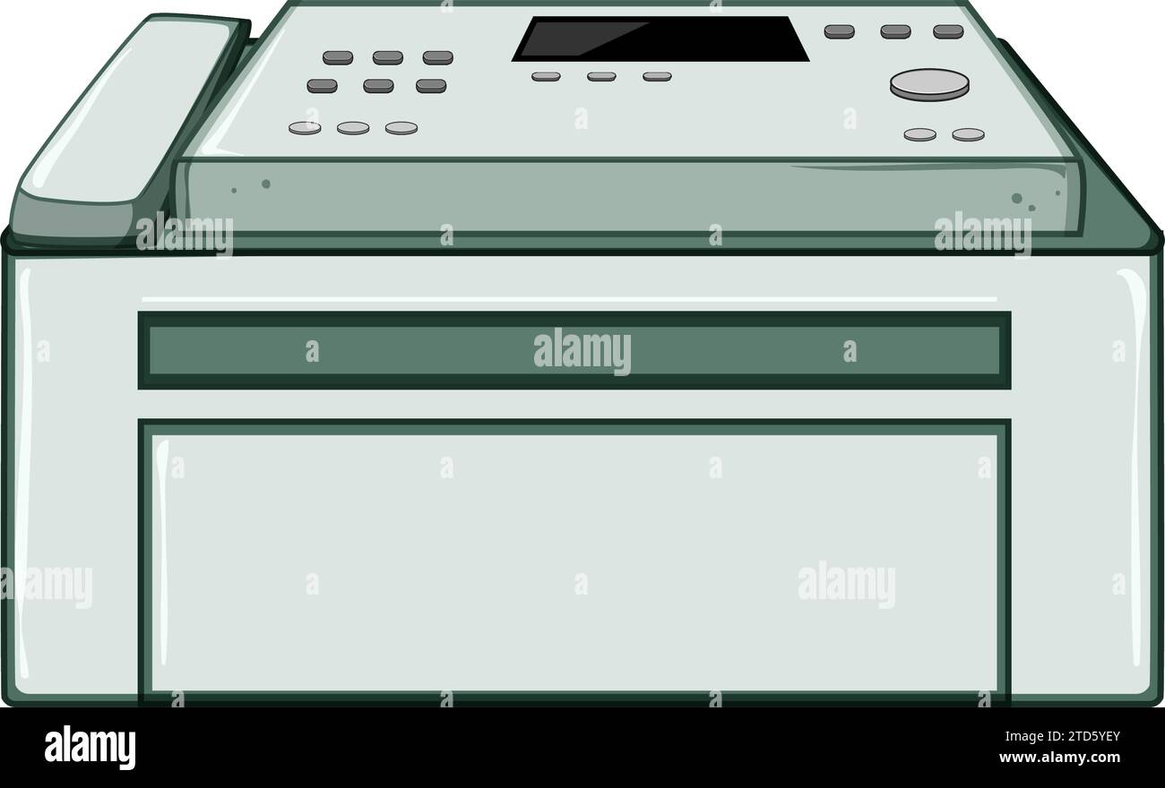 phone fax machine cartoon vector illustration Stock Vector Image & Art ...
