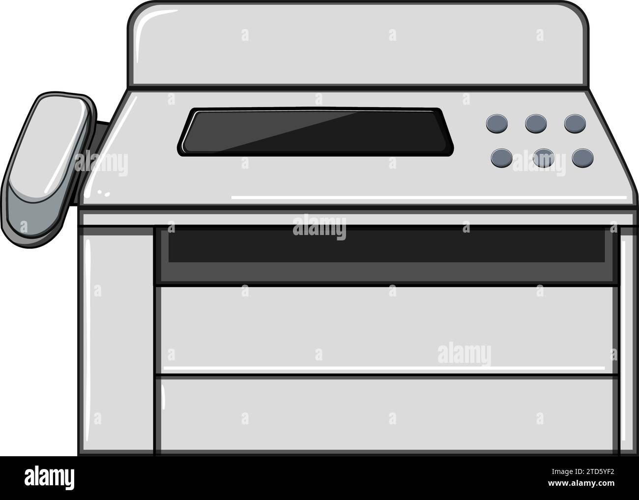 office fax machine cartoon vector illustration Stock Vector Image & Art ...
