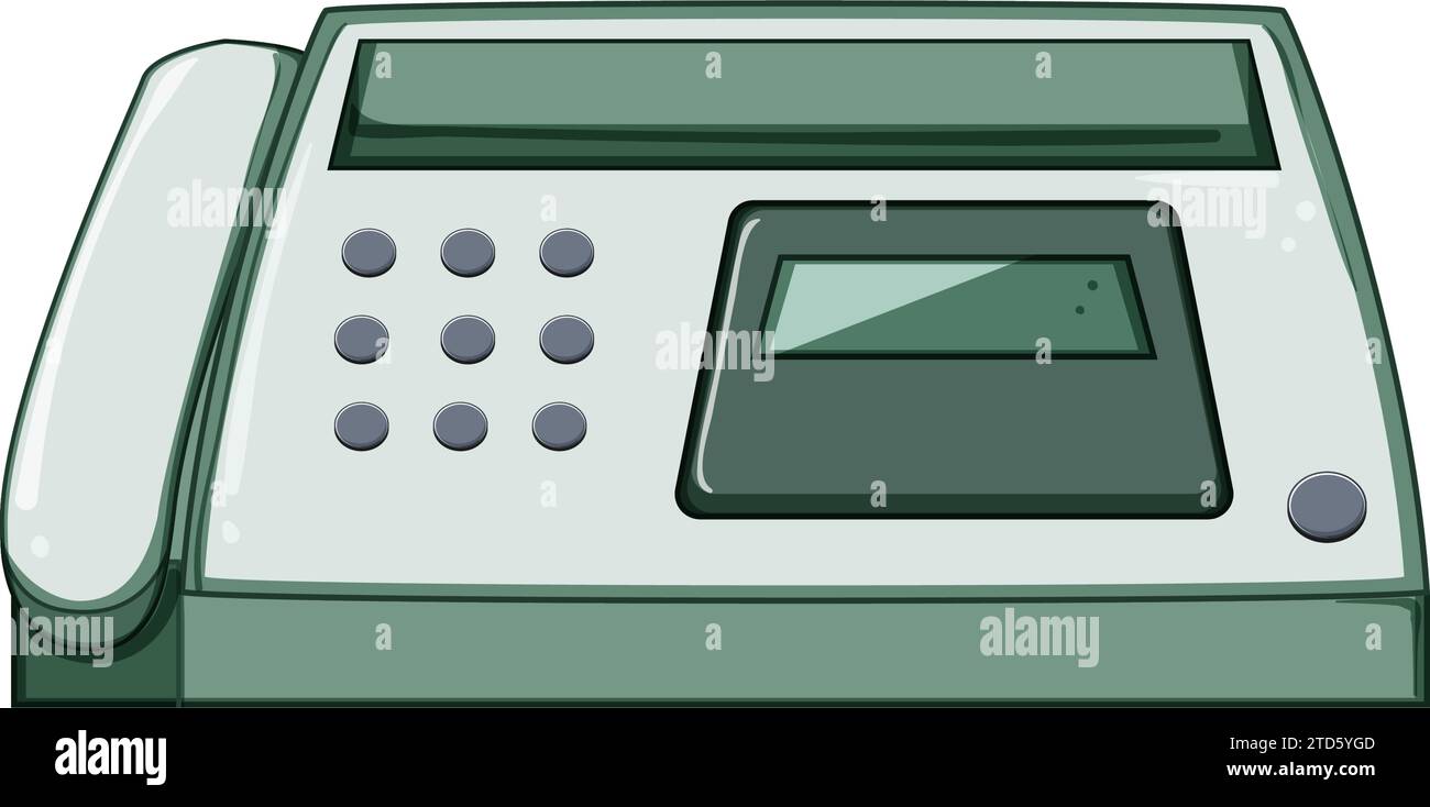 print fax machine cartoon vector illustration Stock Vector Image & Art ...