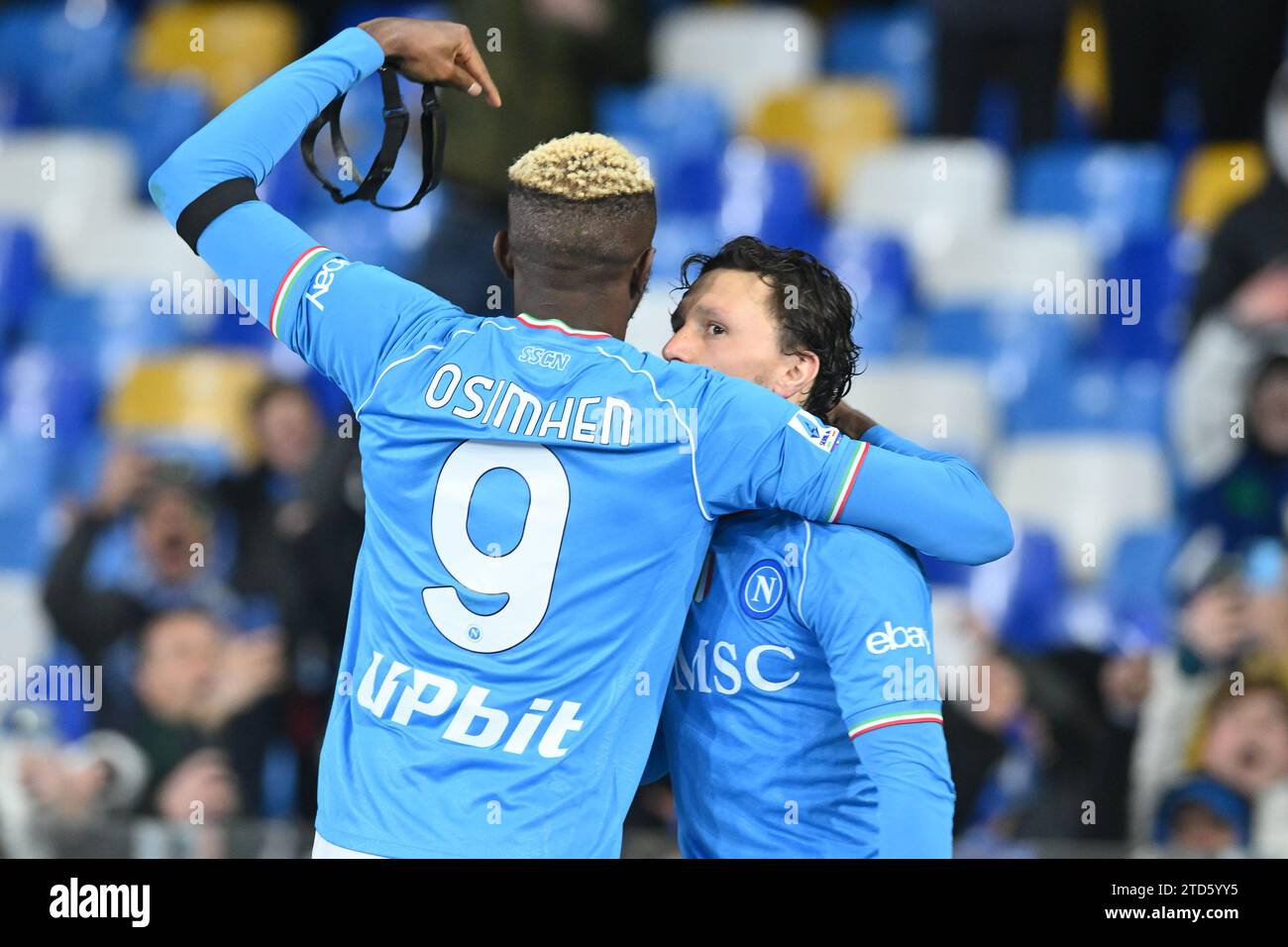 Victor Osimen of SSC Napoli celebrates after scoring goal during Serie ...