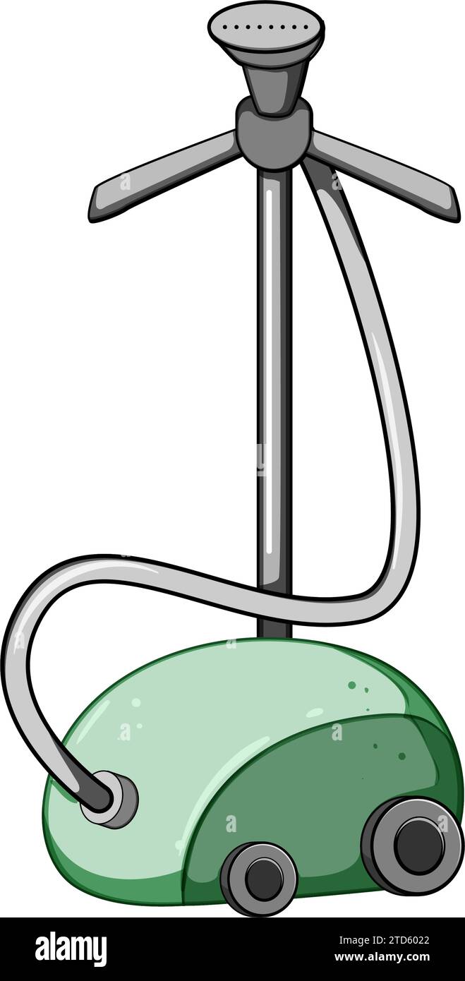 laundry garment steamer cartoon vector illustration Stock Vector Image ...