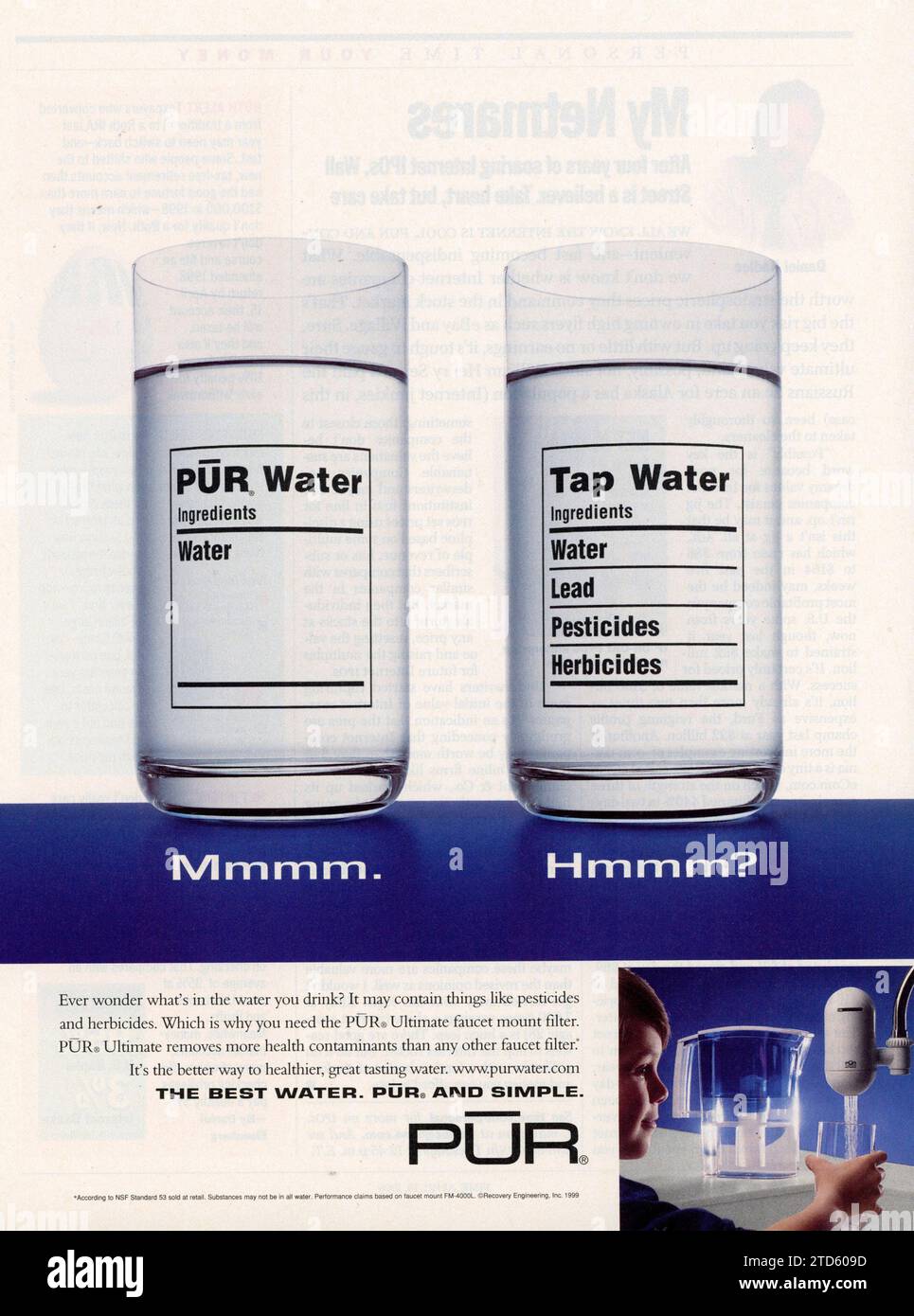 Vintage "Time" Magazine 19 April 1999 issue Advert, USA Stock Photo - Alamy