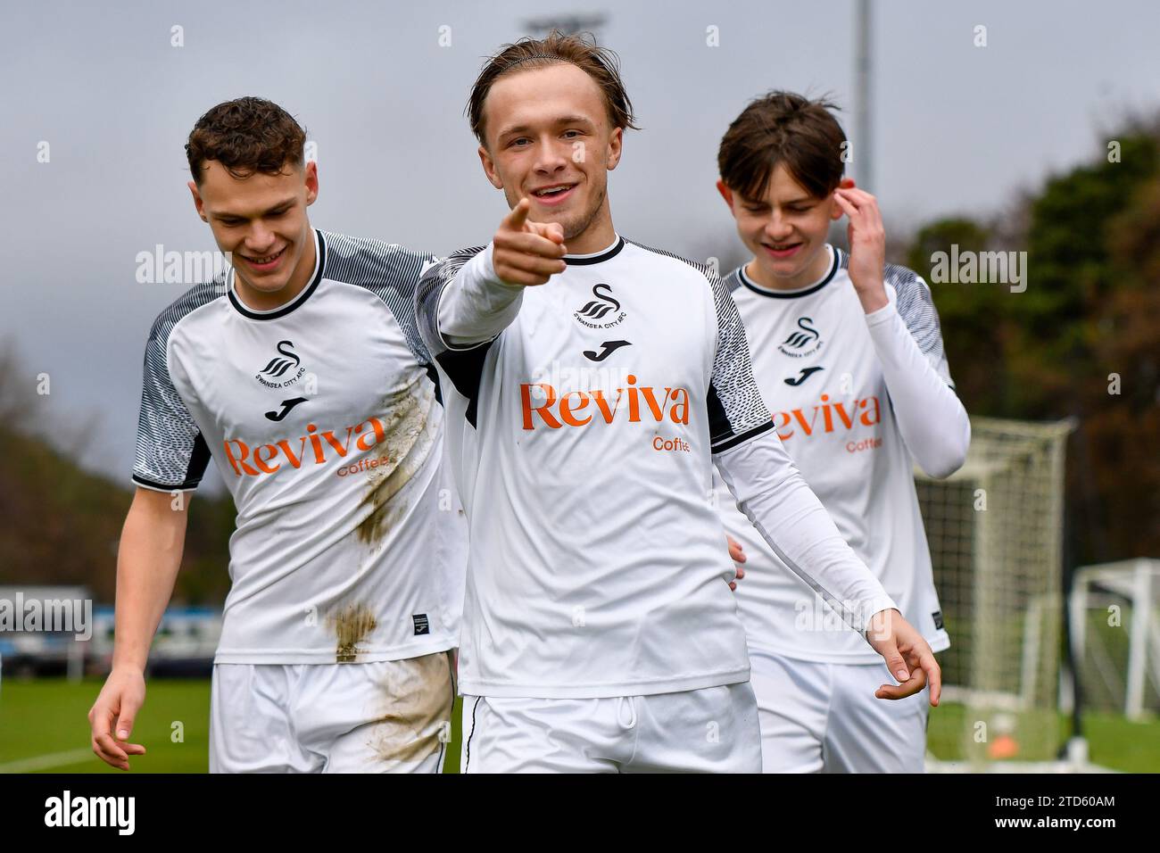Landore, Swansea, Wales. 16 December 2023. Rohan Davies of Swansea City ...