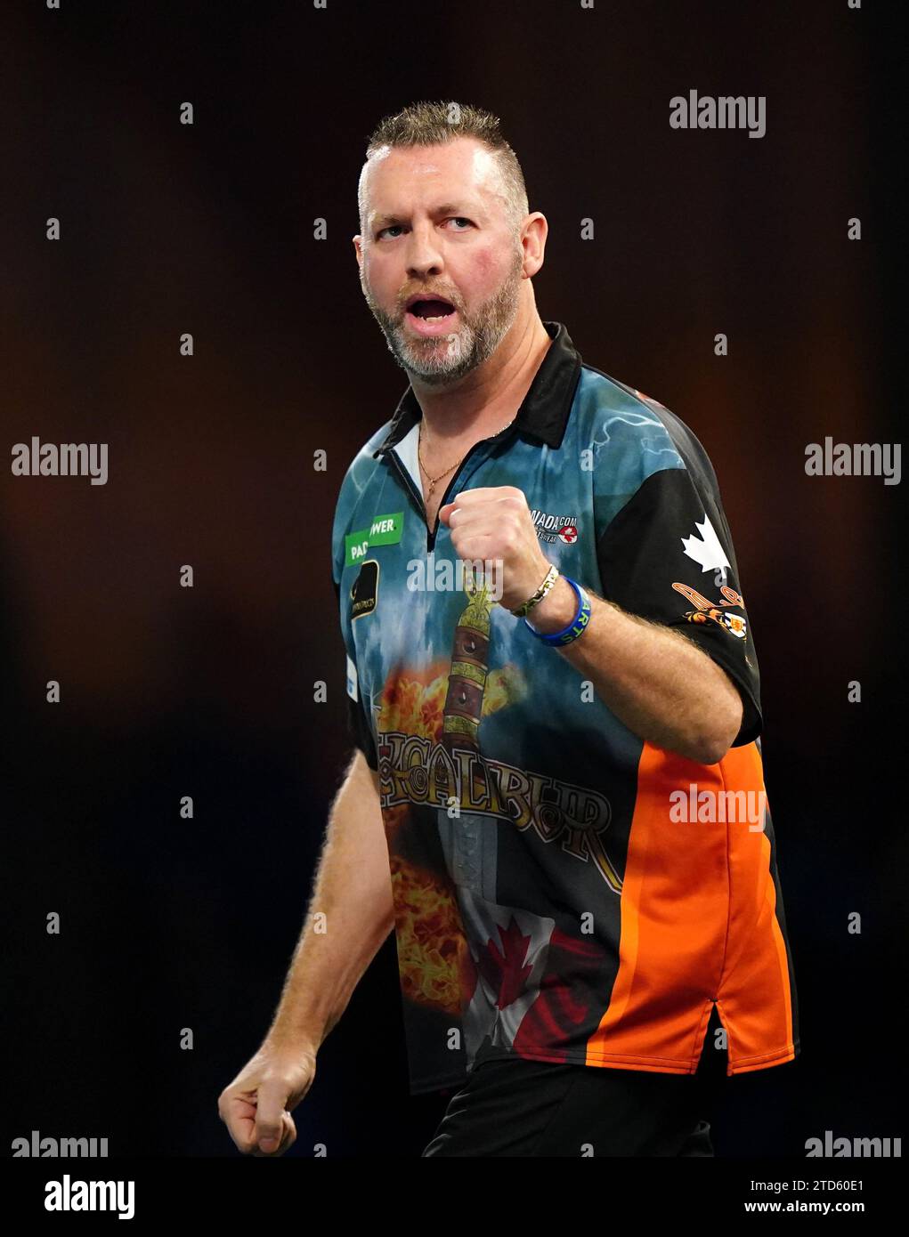 David Cameron in action against Jamie Hughes (not pictured) on day two ...