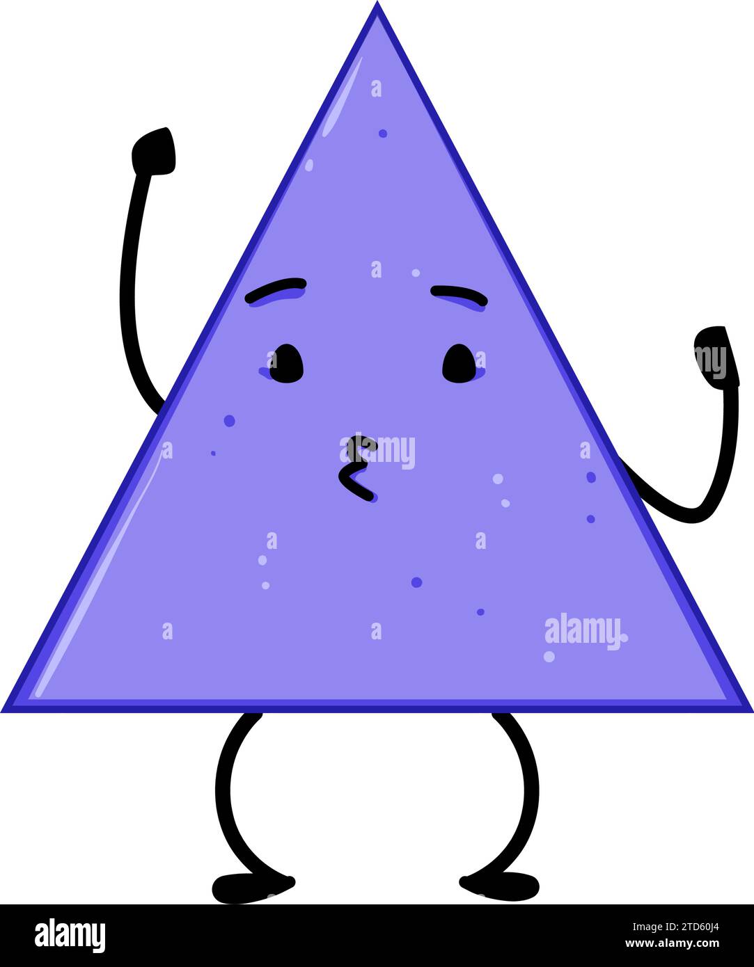 square geometric shape character cartoon vector illustration Stock ...