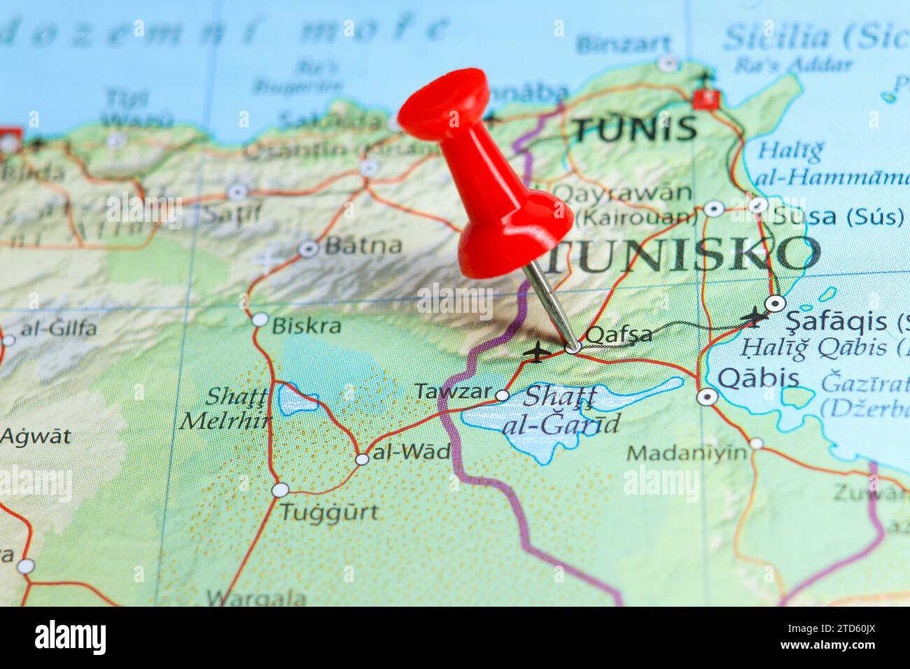 Tunisia political map capital hi-res stock photography and images - Alamy