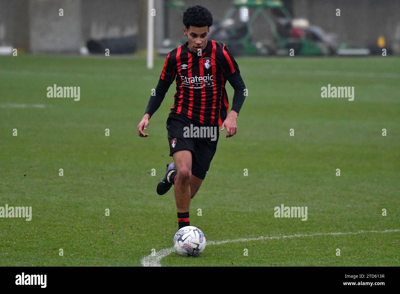 Landore, Swansea, Wales. 16 December 2023. Ashley Clarke of AFC ...