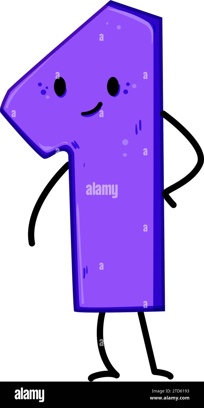 alphabet number character cartoon vector illustration Stock Vector ...