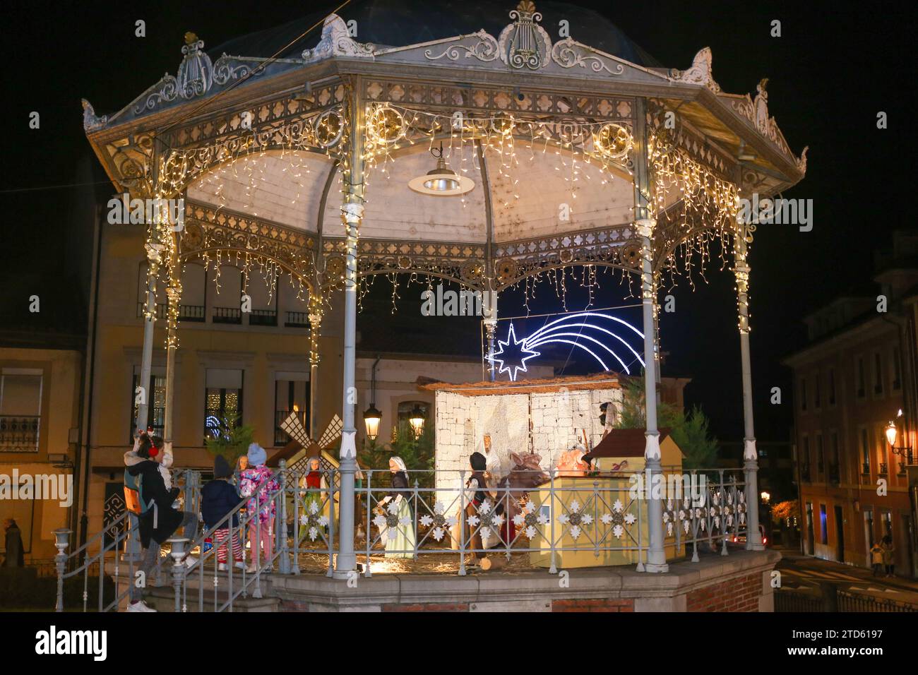 Noreña, Spain, 16th November, 2023: View of the Portal de Belen inside ...