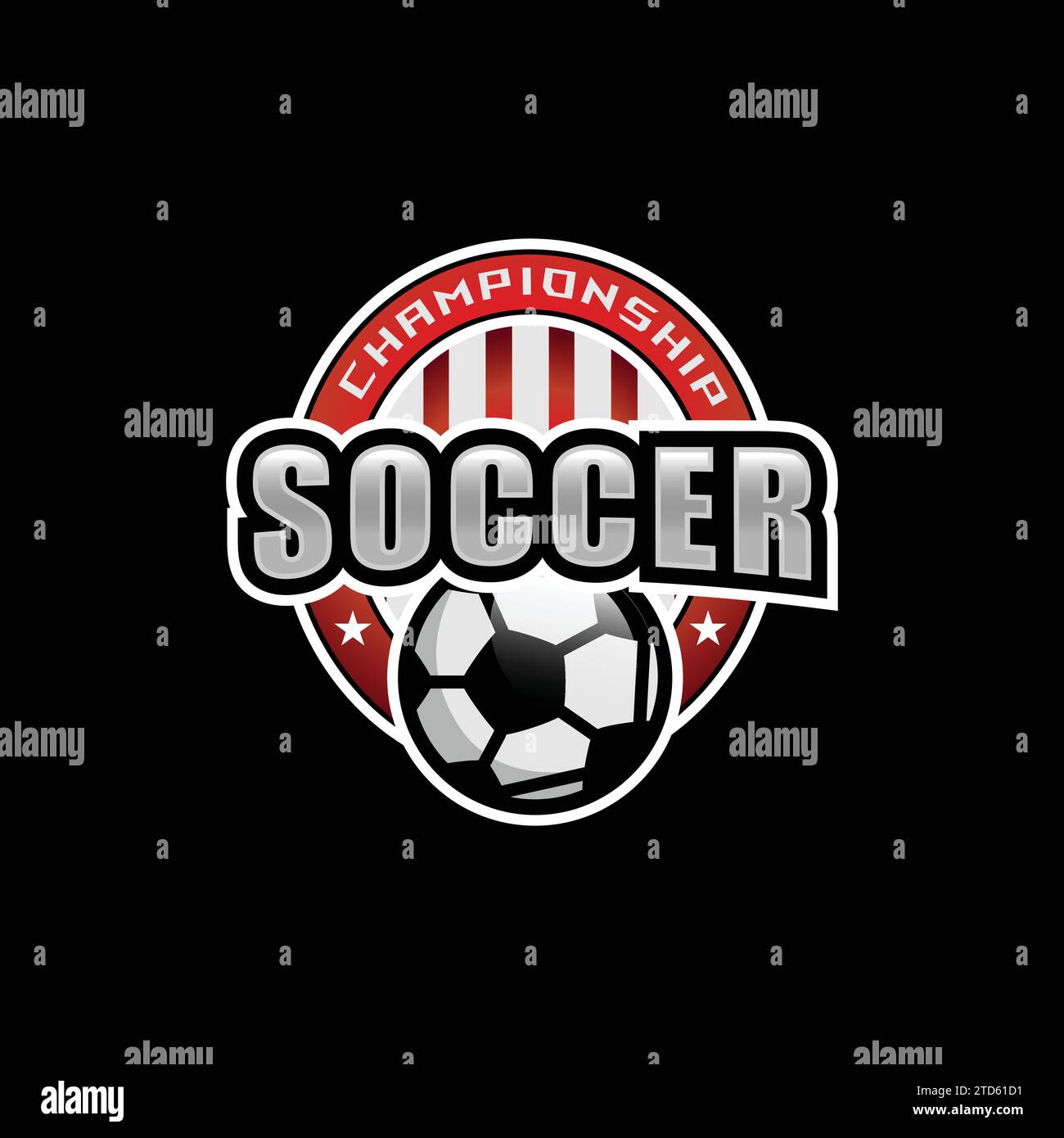Championship soccer logo template design vector Stock Vector Image ...