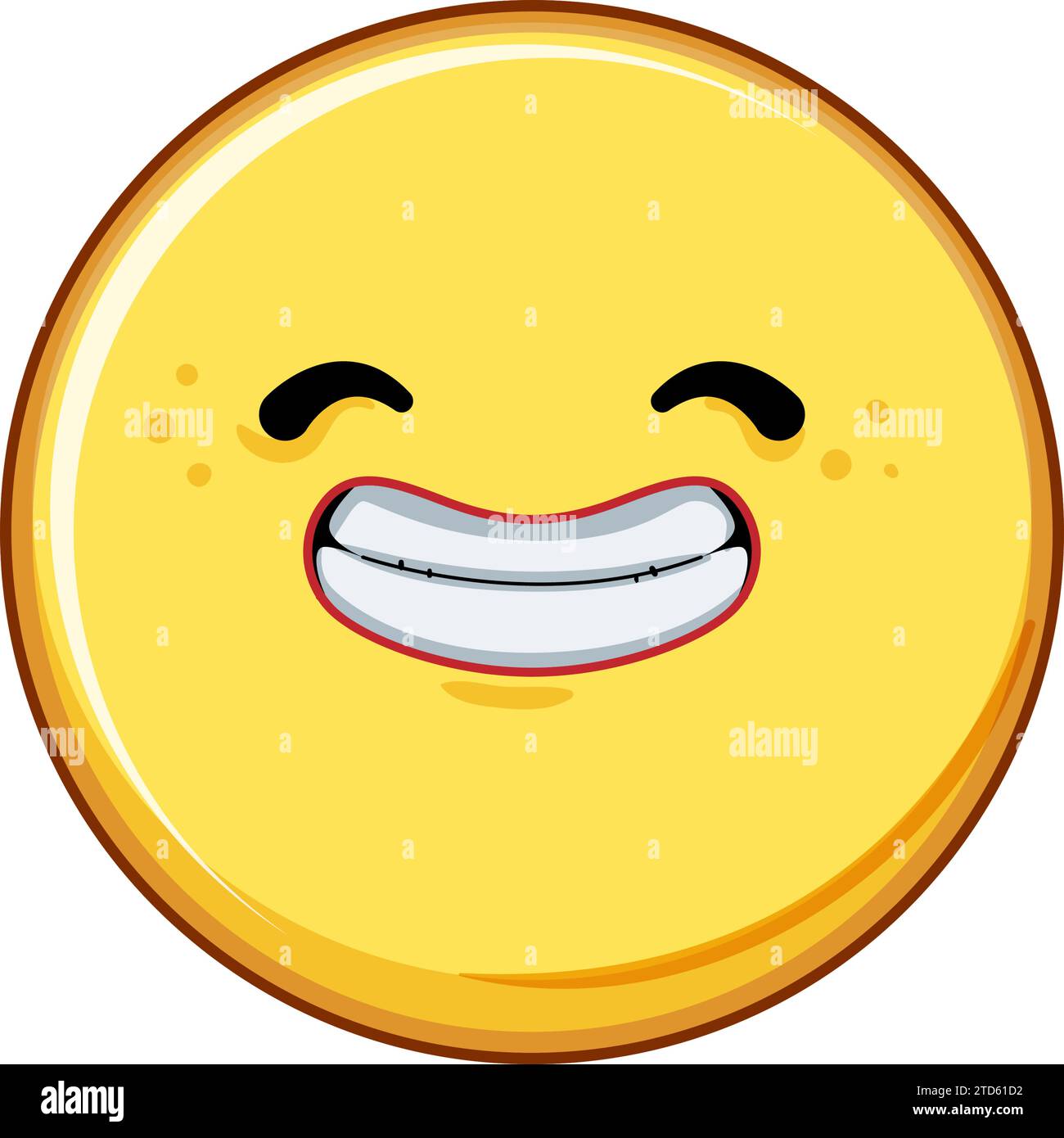 yellow smiley cartoon vector illustration Stock Vector Image & Art - Alamy