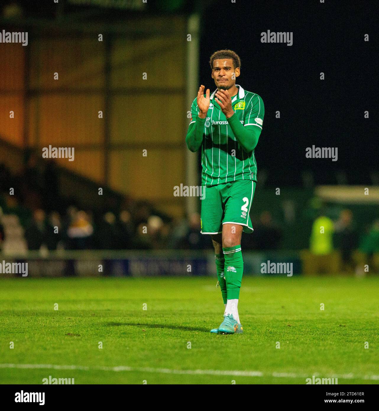 Morgan. Williams of Yeovil Town after the National League South match ...