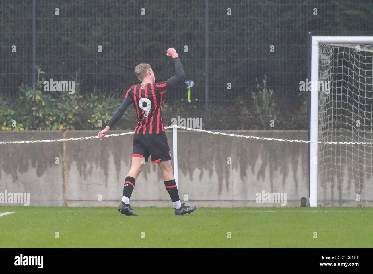 Landore, Swansea, Wales. 16 December 2023. Jonny Stuttle of AFC ...