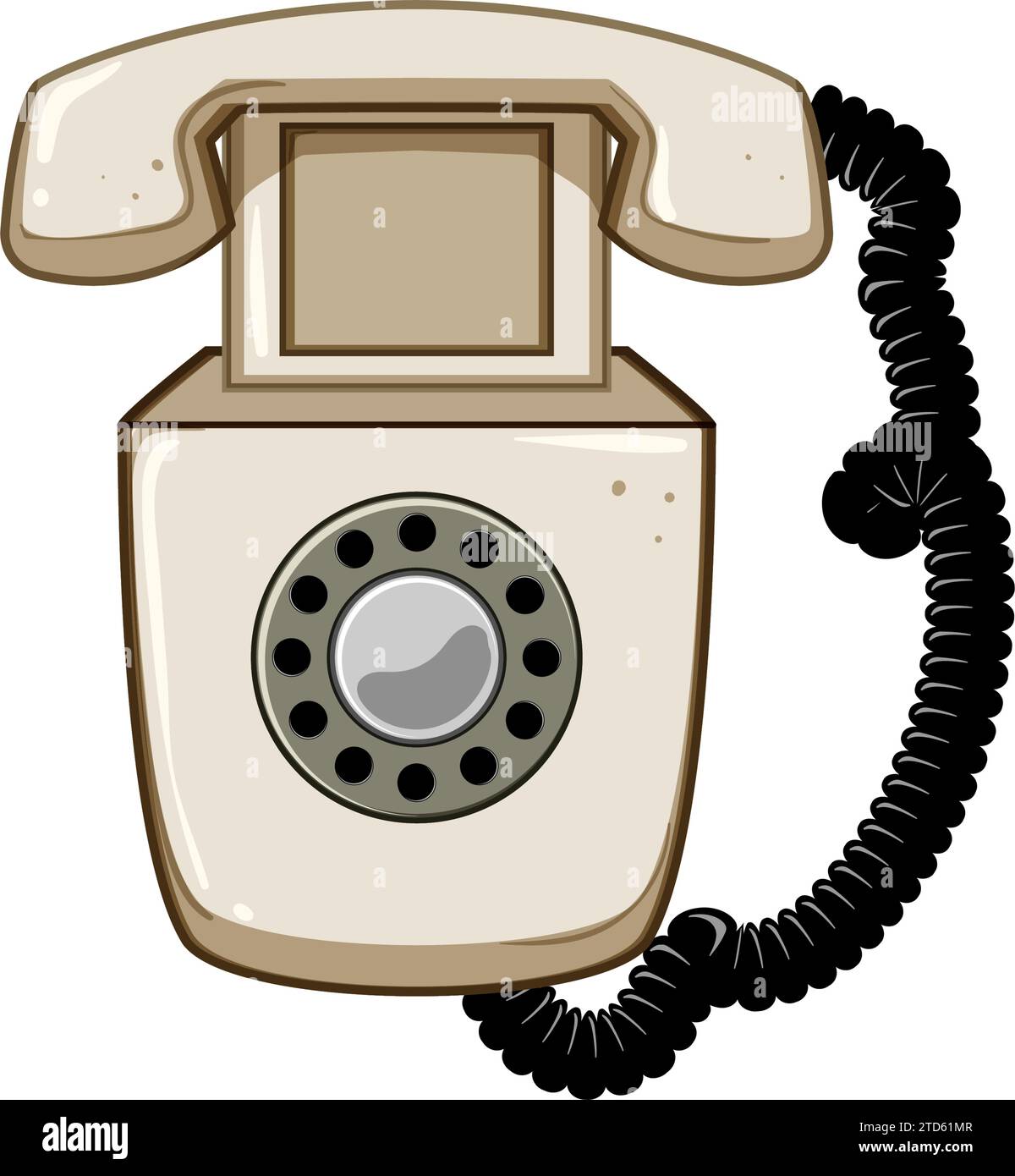 vintage telephone retro cartoon vector illustration Stock Vector Image ...