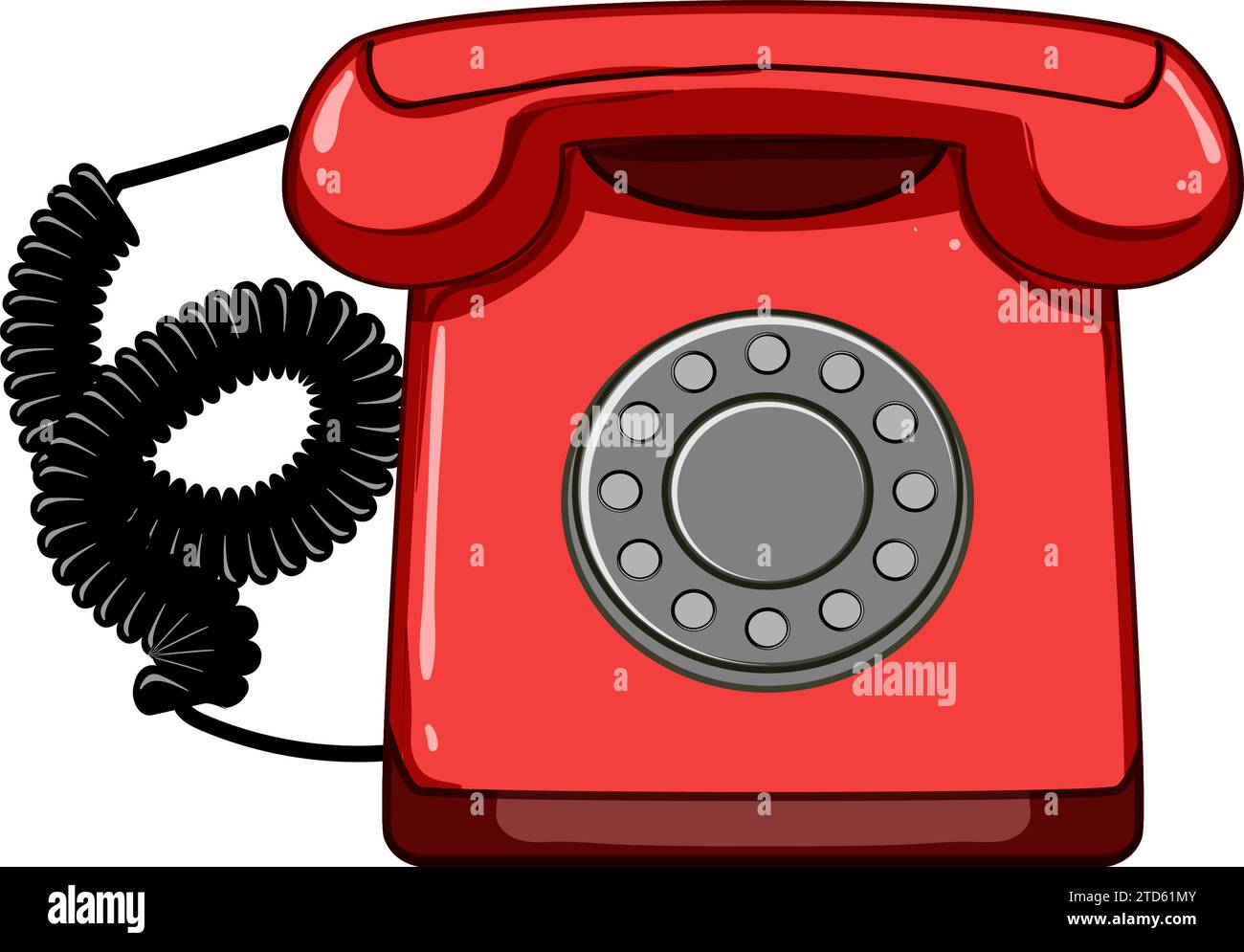 Hand red telephone receiver Stock Vector Images - Alamy