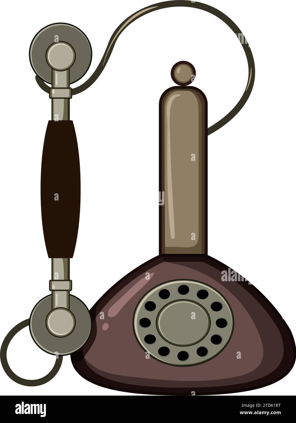 dial telephone retro cartoon vector illustration Stock Vector Image ...