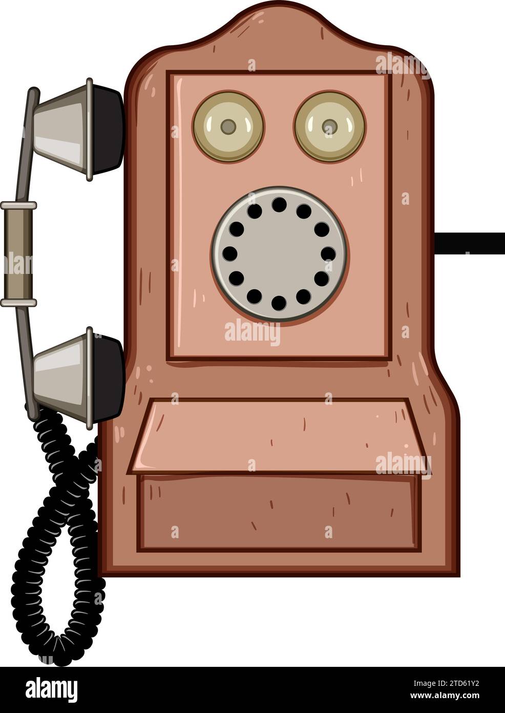 handsign telephone retro cartoon vector illustration Stock Vector Image ...