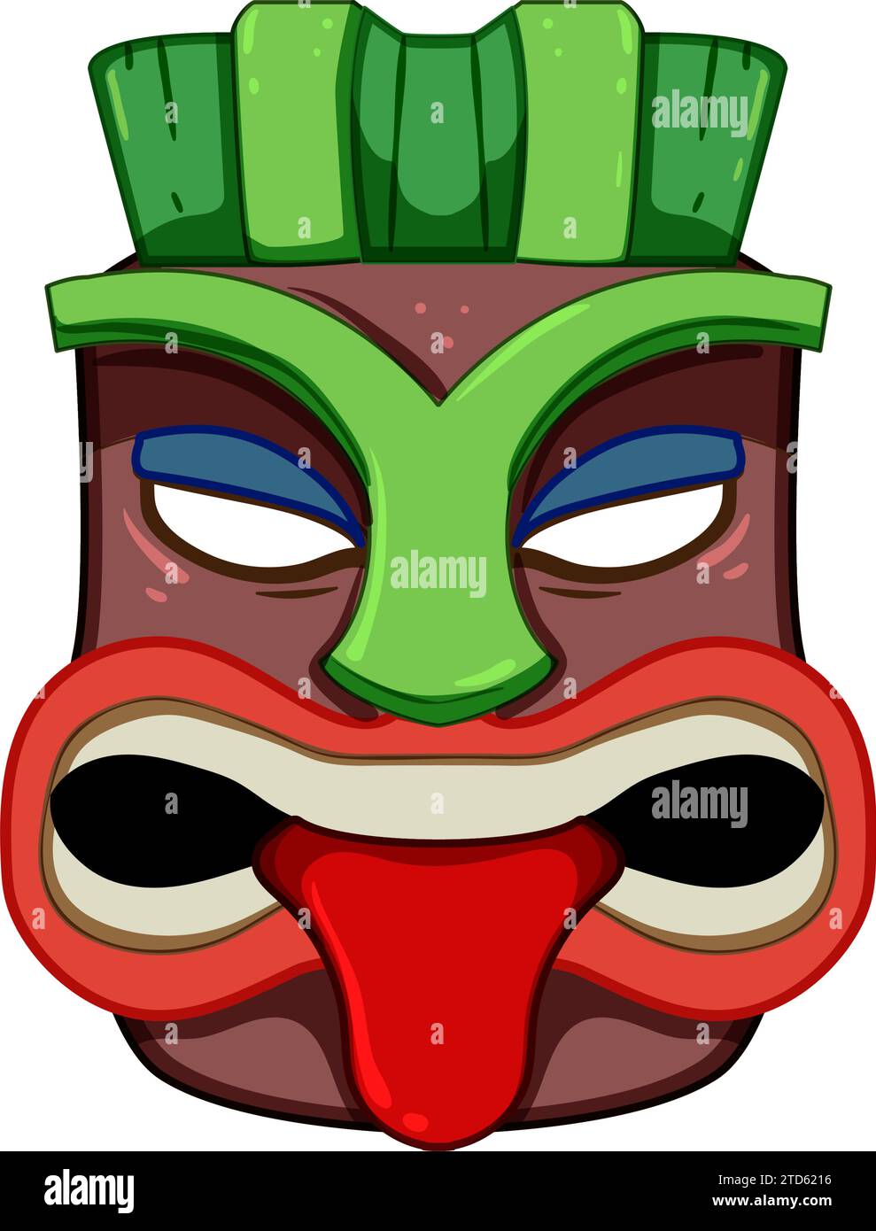 totem tiki mask cartoon vector illustration Stock Vector Image & Art ...