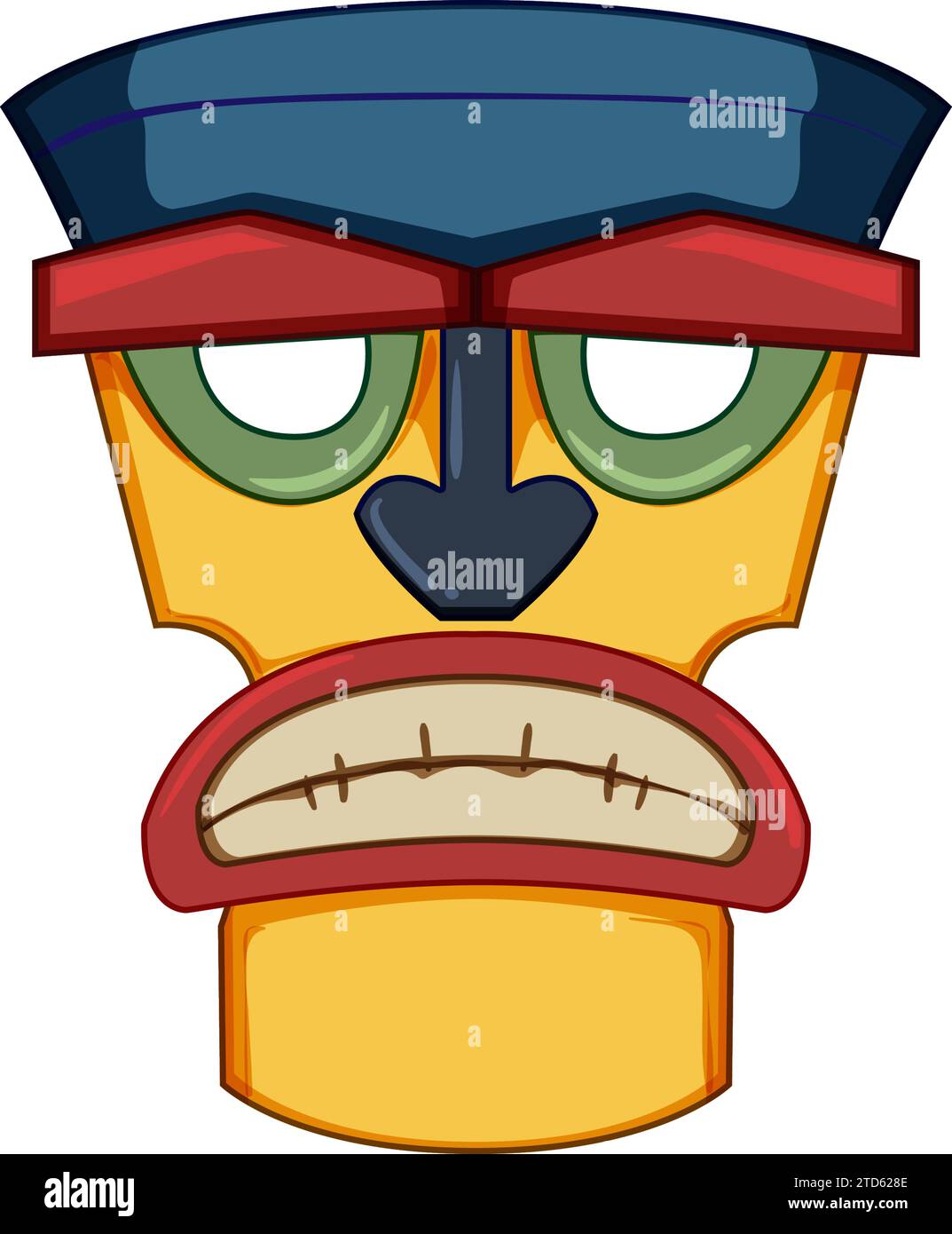 statue tiki mask cartoon vector illustration Stock Vector Image & Art ...