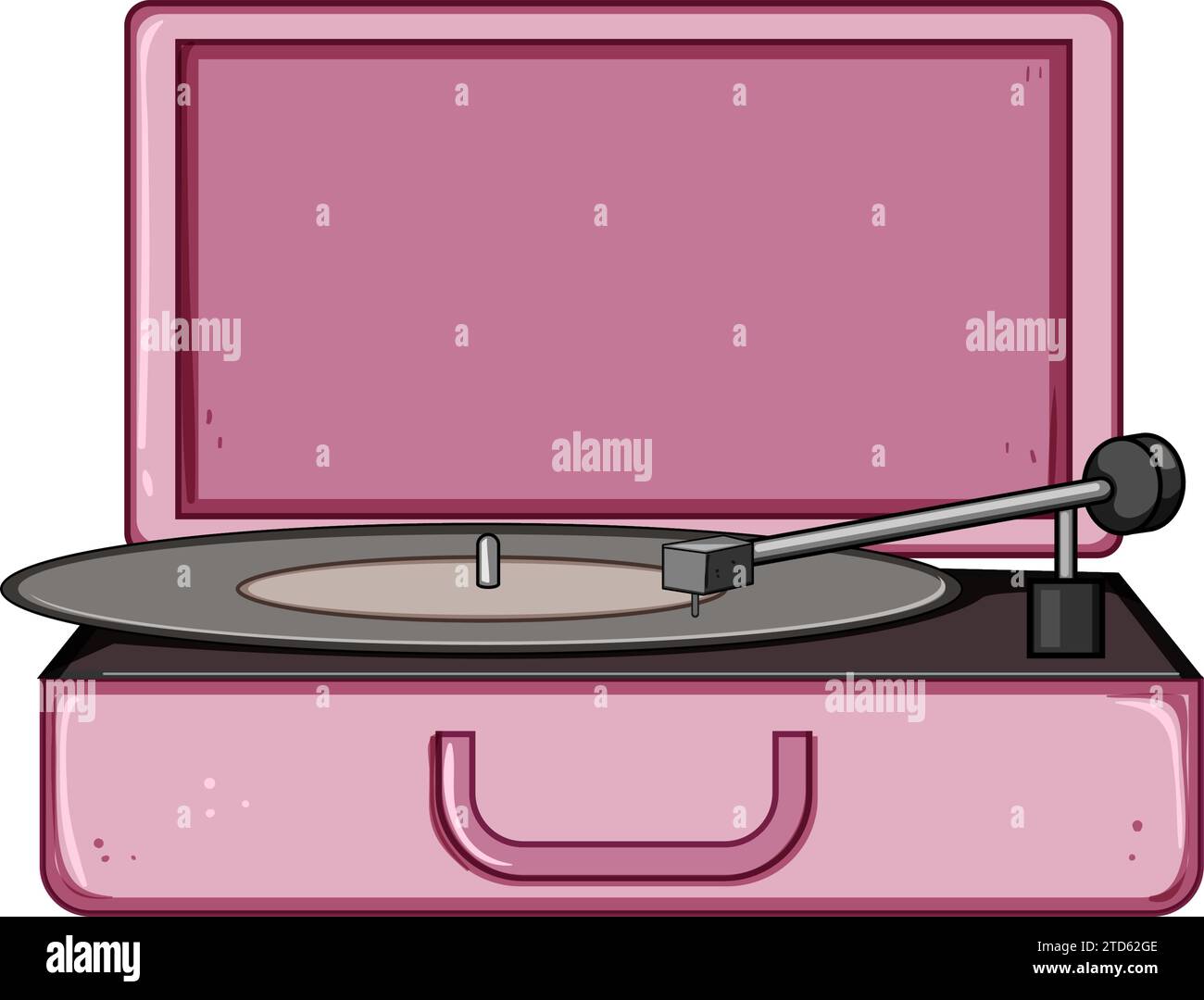 vintage vinyl player cartoon vector illustration Stock Vector Image ...