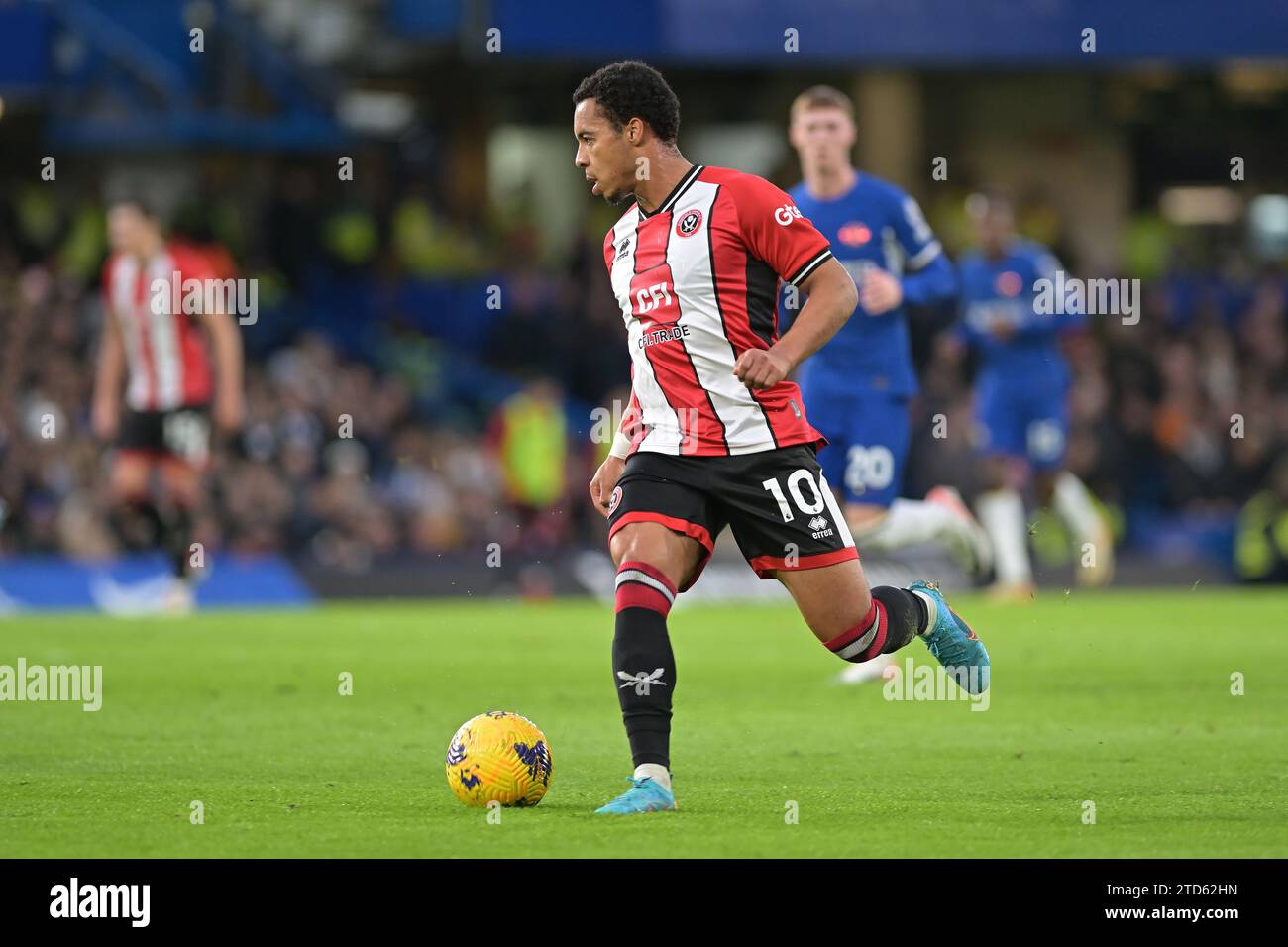 London, UK. 16th Dec, 2023. Cameron Archer of Sheffield Utd during the ...
