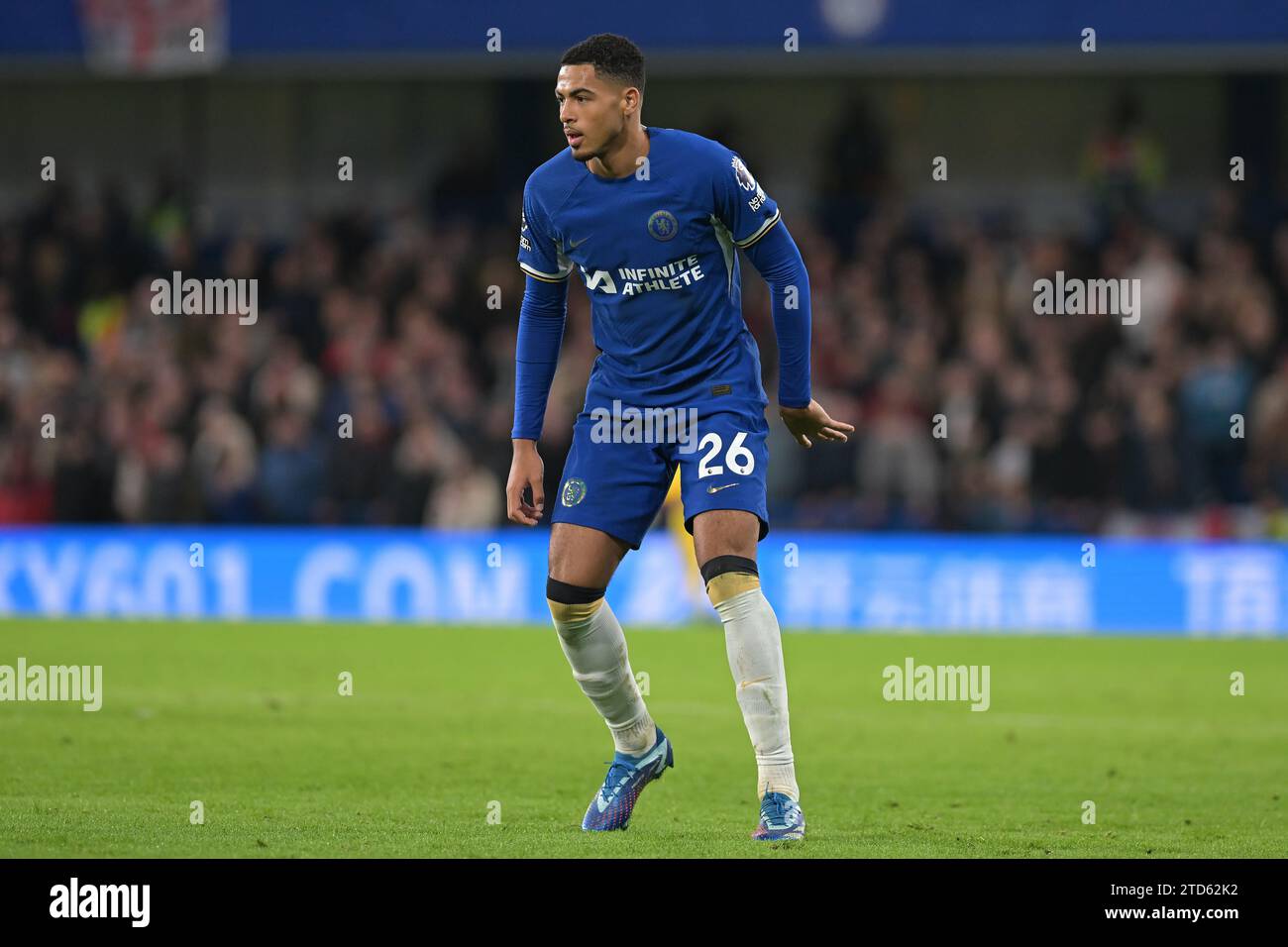 London, UK. 16th Dec, 2023. Levi Colwill of Chelsea during the Chelsea ...