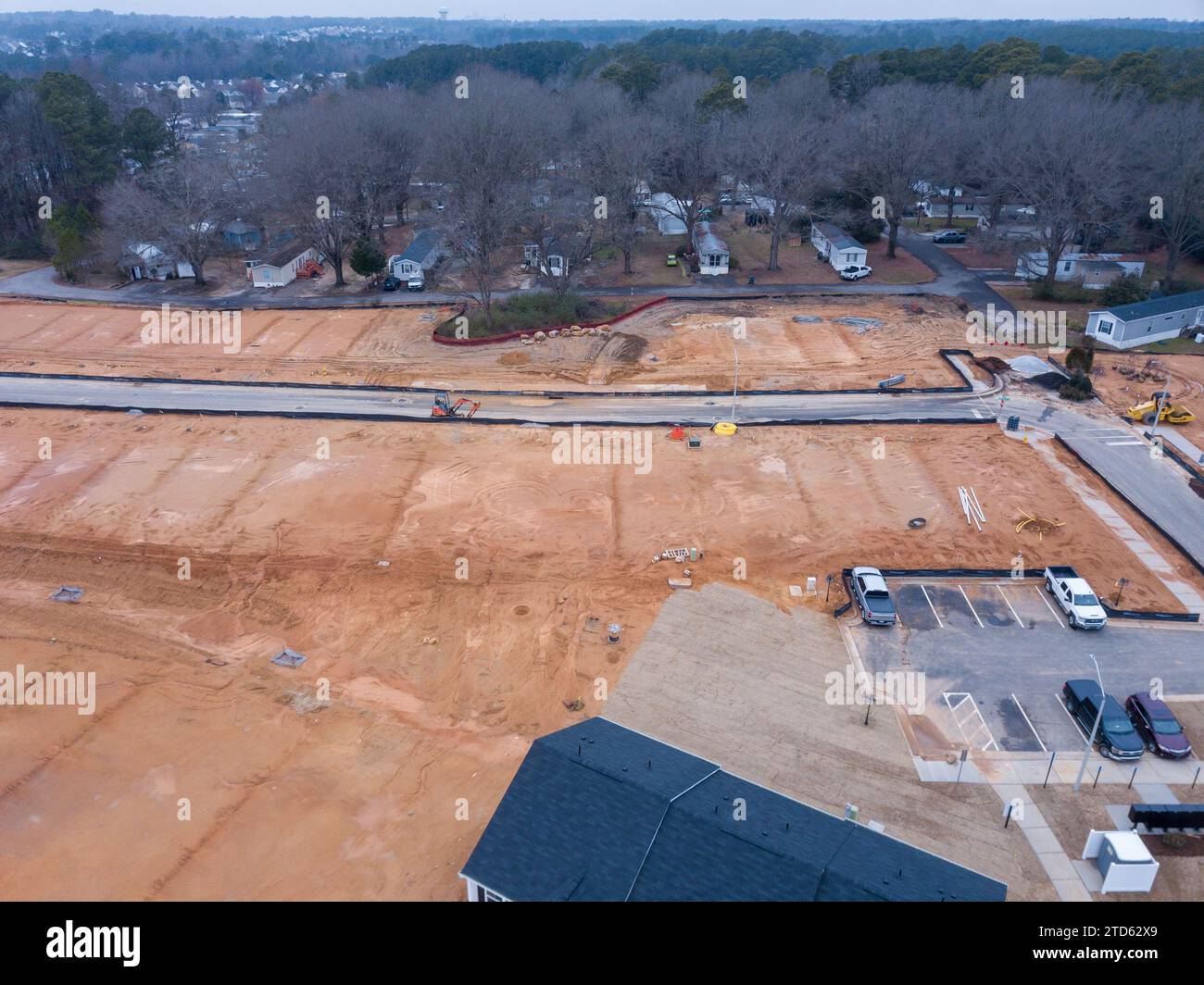 drone images of suburban single family home subdivisions in the united ...