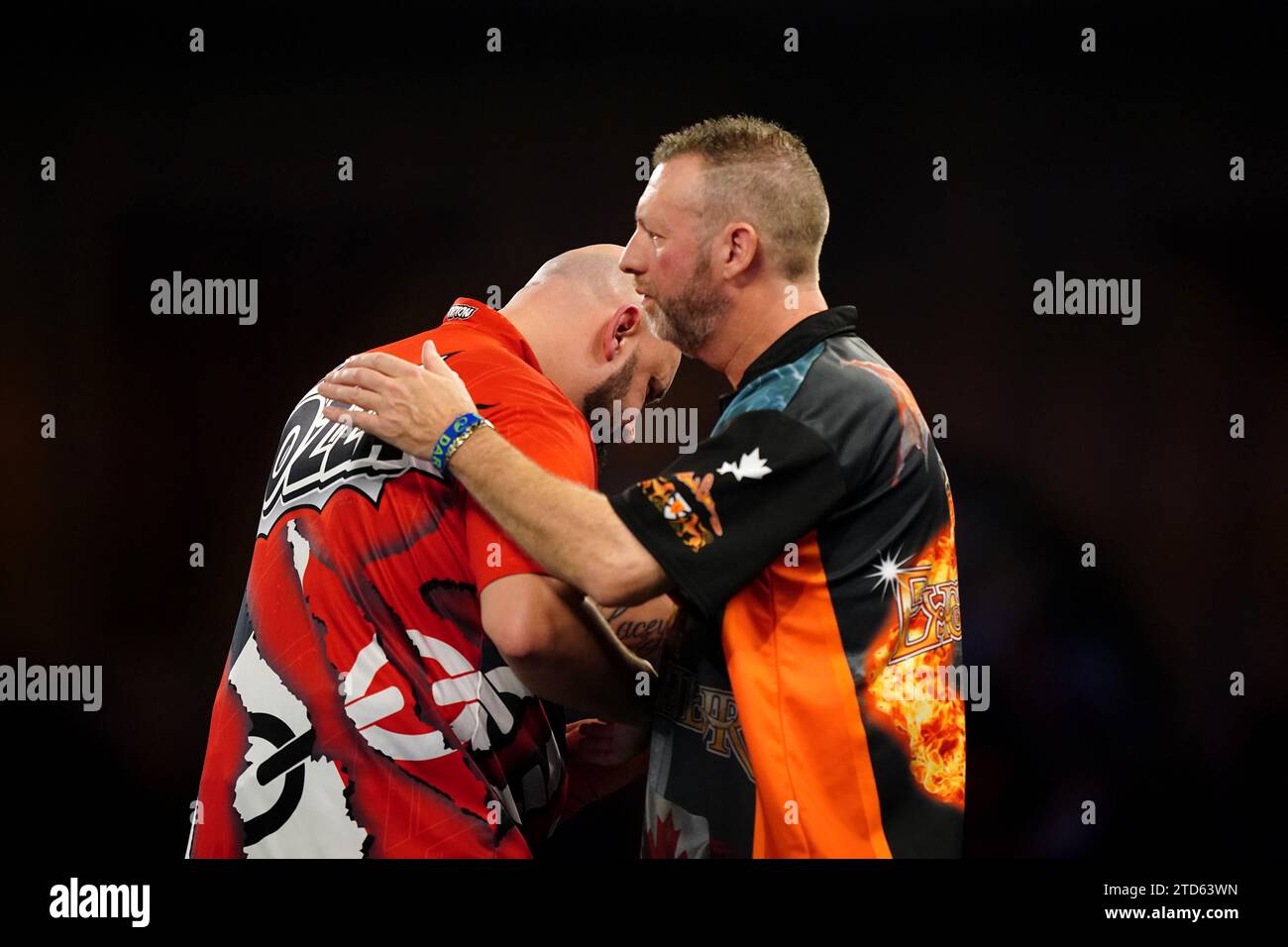 Jamie Hughes reacts after winning his match against David Cameron (not ...