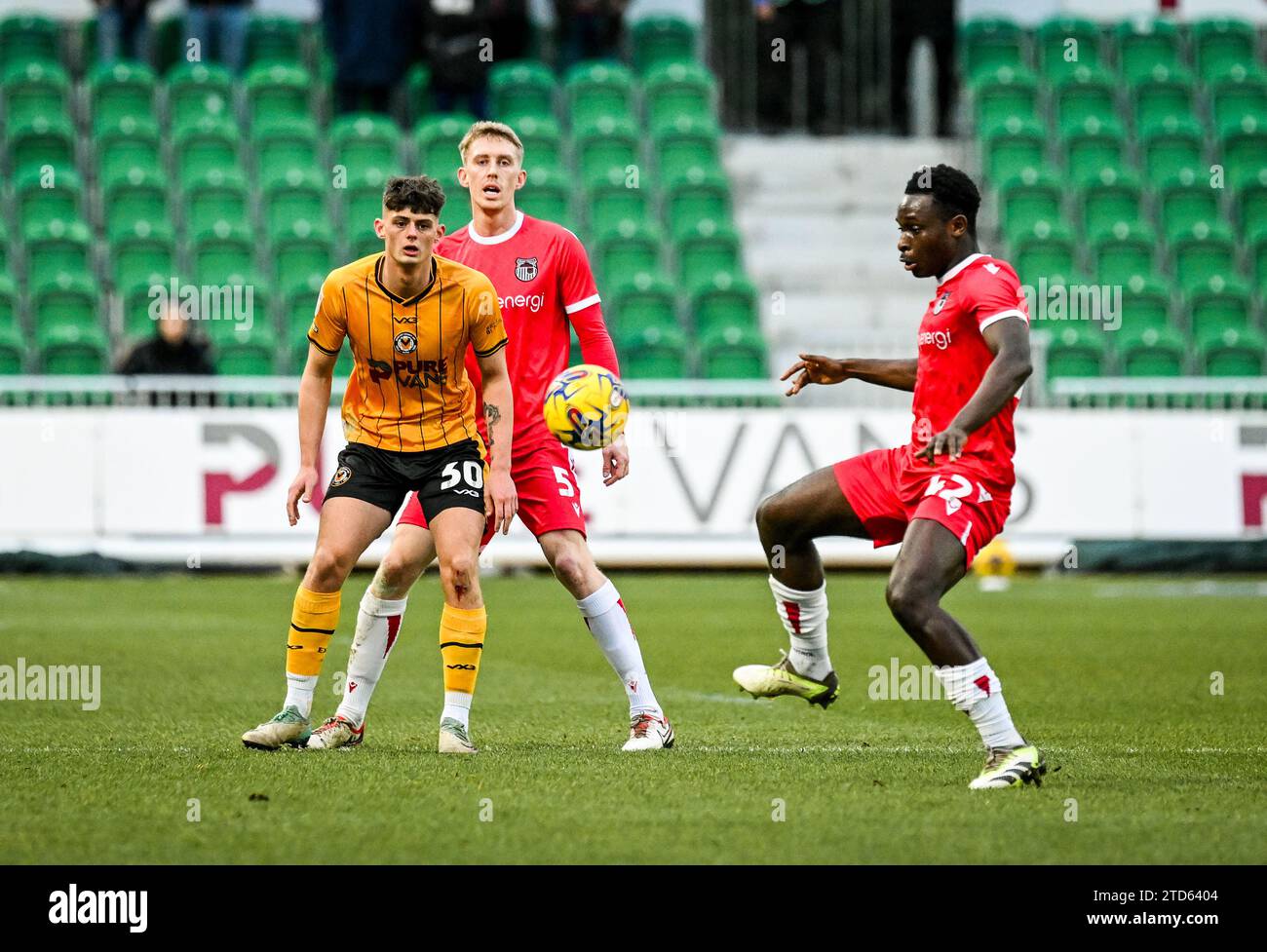 Newport, UK, 16th December 2023. Kamil Conteh during the Sky Bet EFL ...