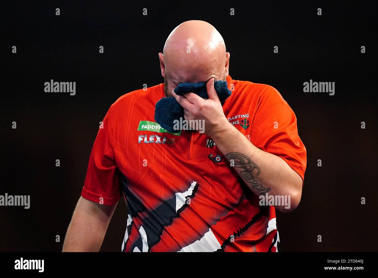 Jamie Hughes reacts after winning his match against David Cameron (not ...