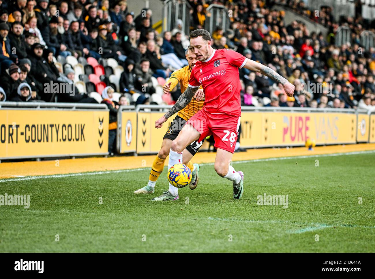 Newport, UK, 16th December 2023. Toby Mullarkey during the Sky Bet EFL ...