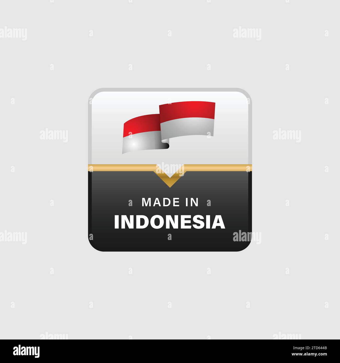 Made in indonesia product label and logo concept Stock Vector Image ...