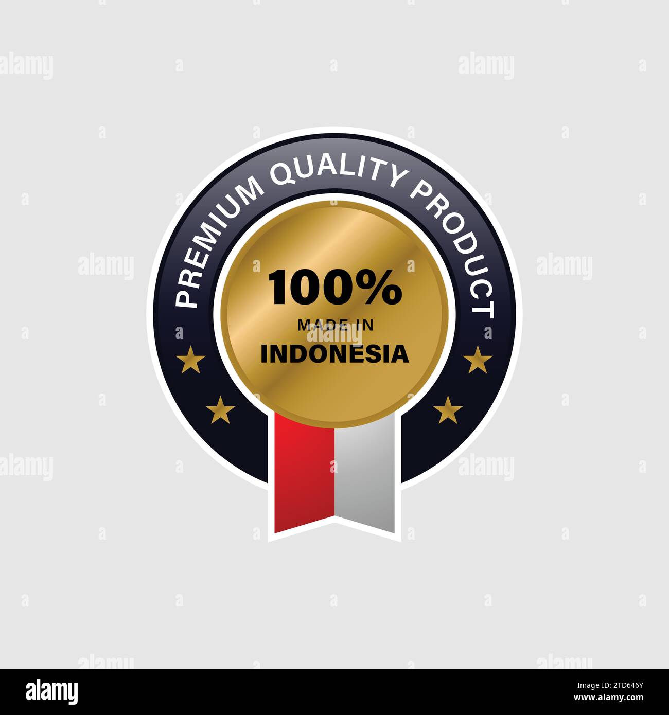 Made in indonesia product label and logo vector Stock Vector Image ...