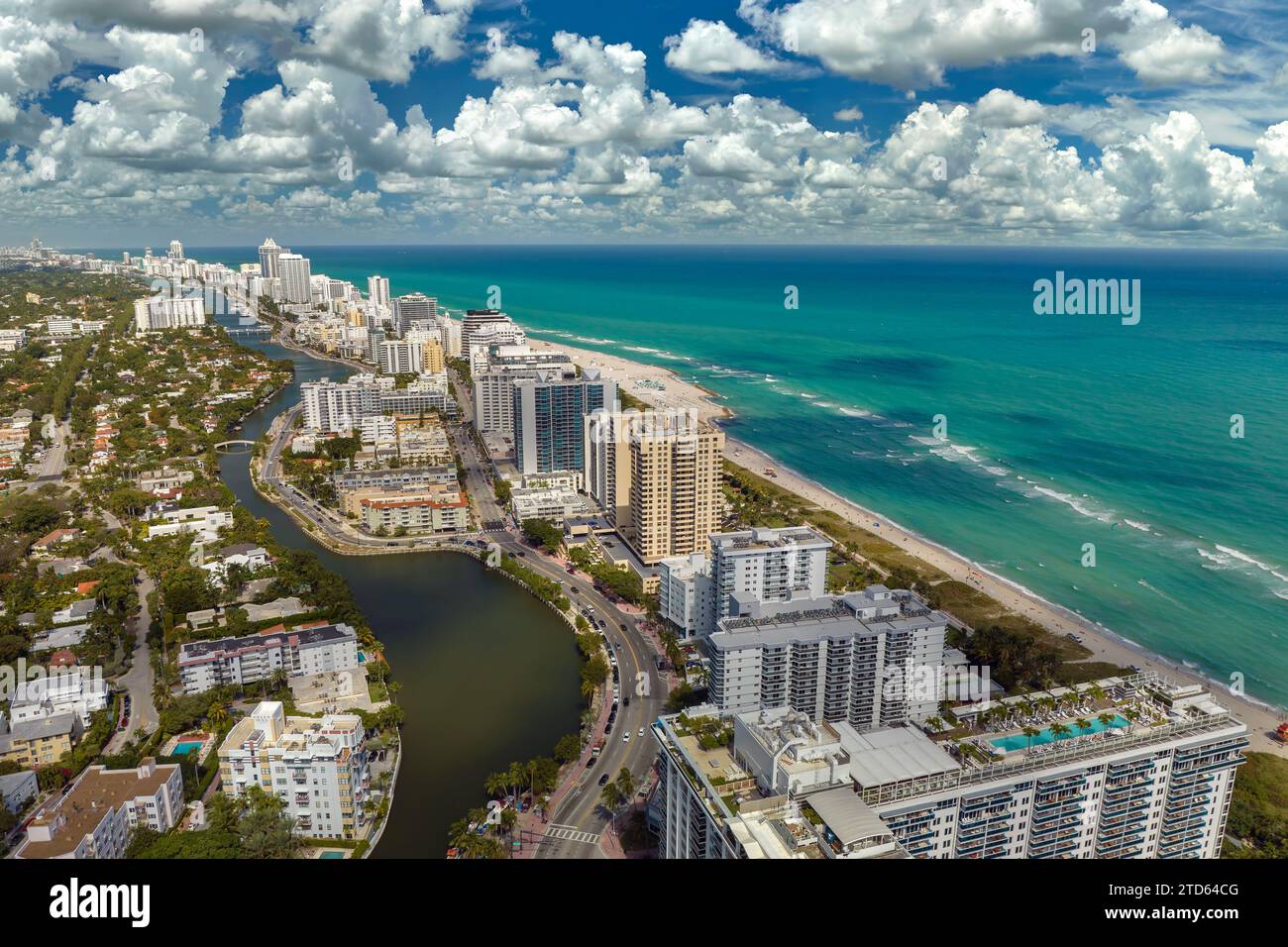USA travel destination. South Beach high luxurious hotels and apartment ...