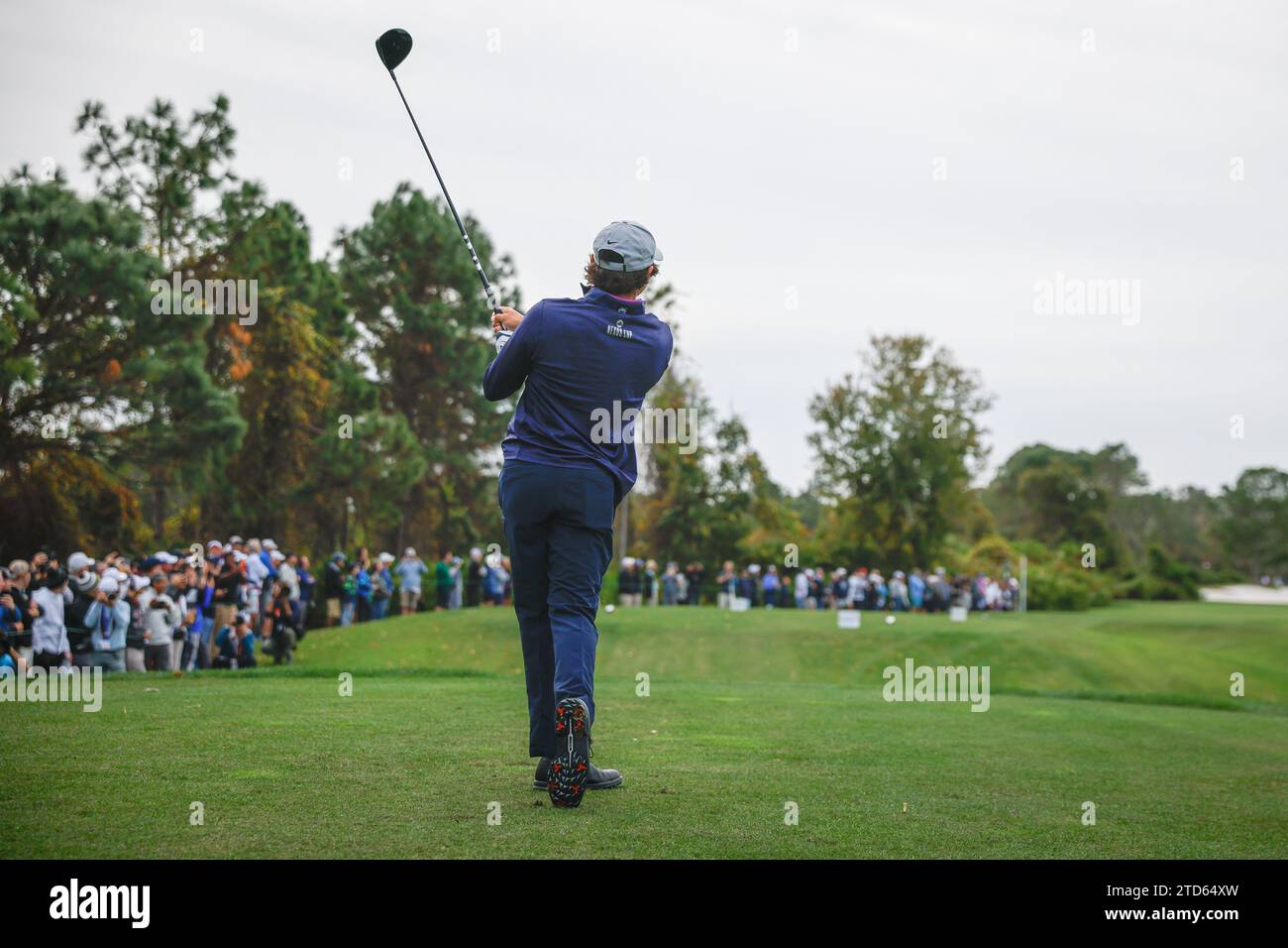 December 15, 2023: Charlie Woods teeing off during the Pro-Am at the ...