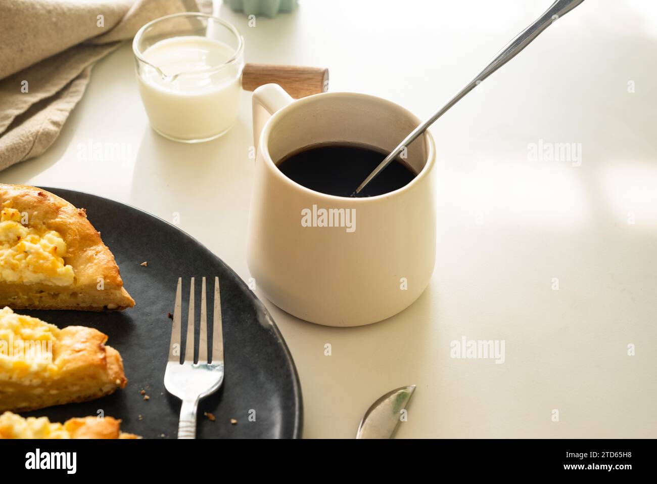 traditional Georgian cuisine. Open pie with mozzarella cheese. Ajara ...