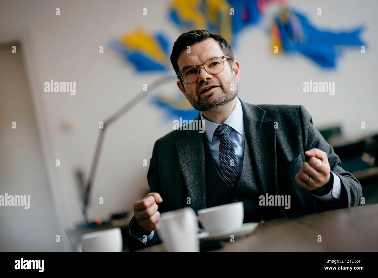 Marco Buschmann (FDP), Federal Minister of Justice, recorded as part of ...