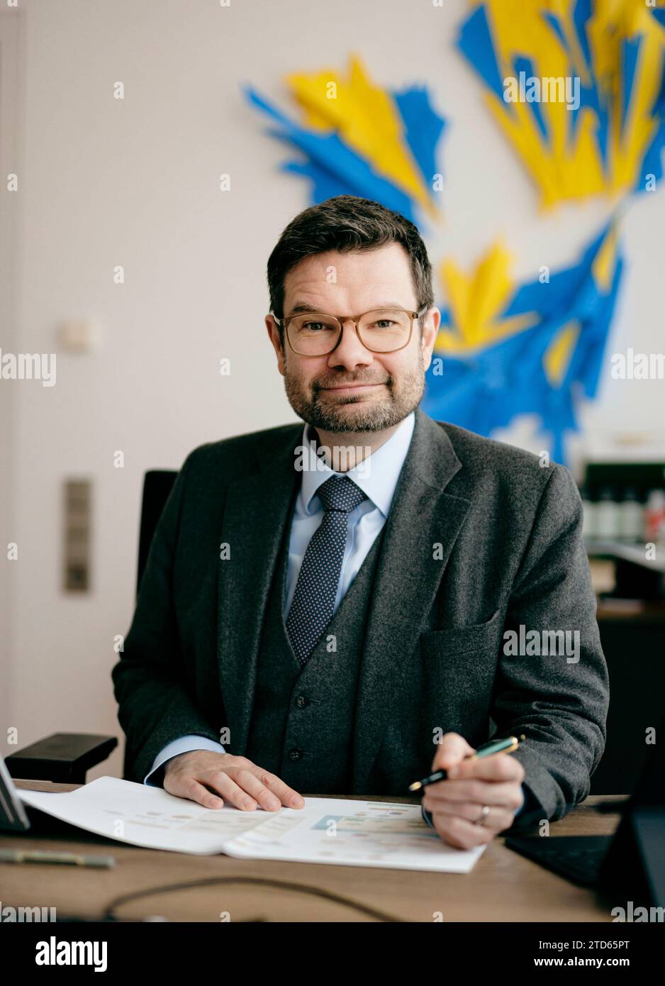 Marco Buschmann (FDP), Federal Minister of Justice, recorded as part of ...