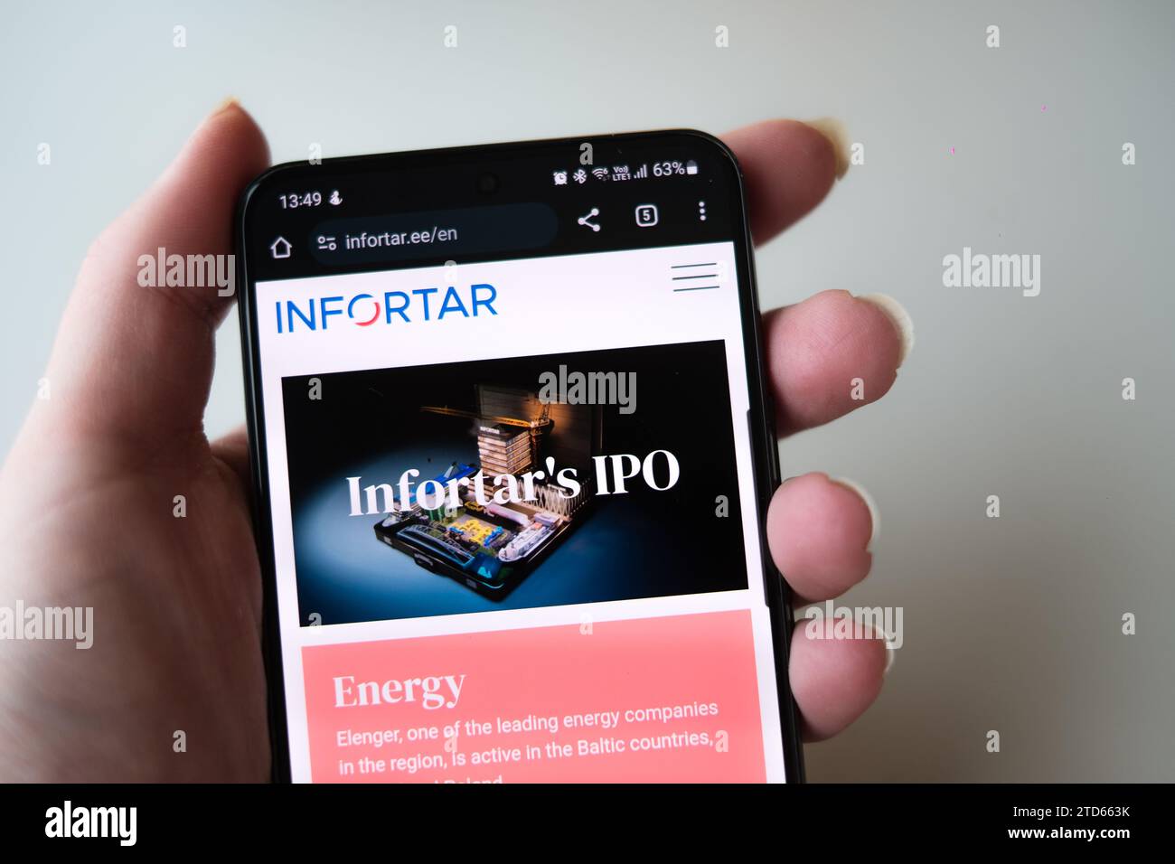 Tallinn, Estonia - November 28, 2023: Infortar logo and web page Stock ...