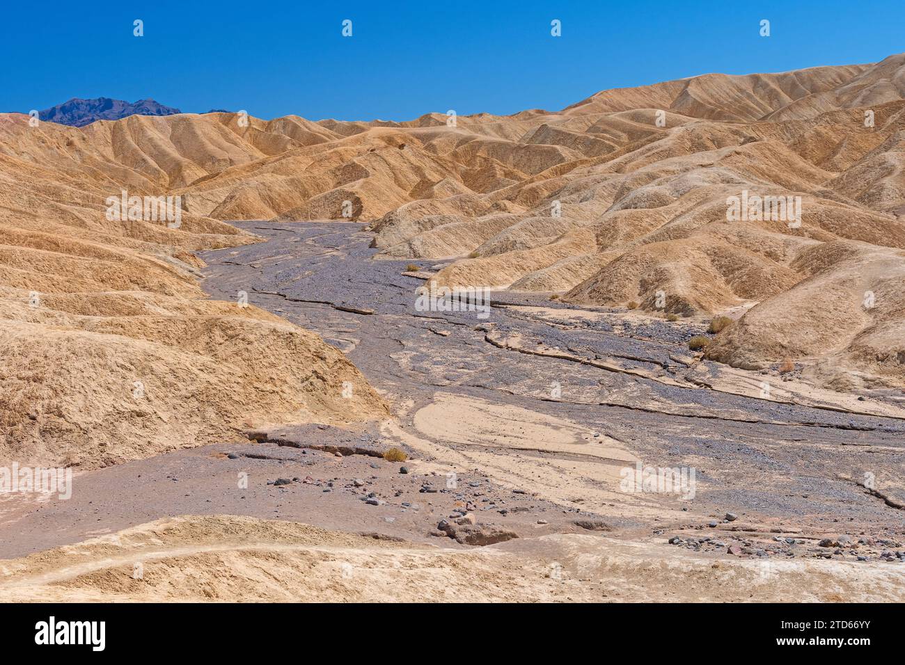 Colorful Minerals in a Desert Arroyo at Zabriskie Point in Death Valley ...