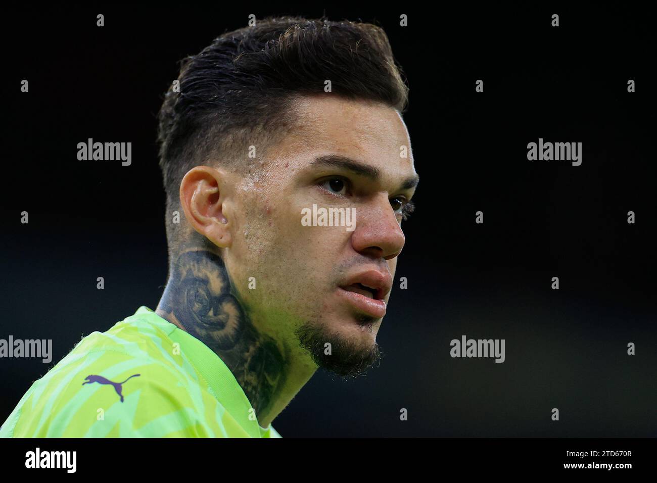 Ederson #31 of Manchester City during the Premier League match ...