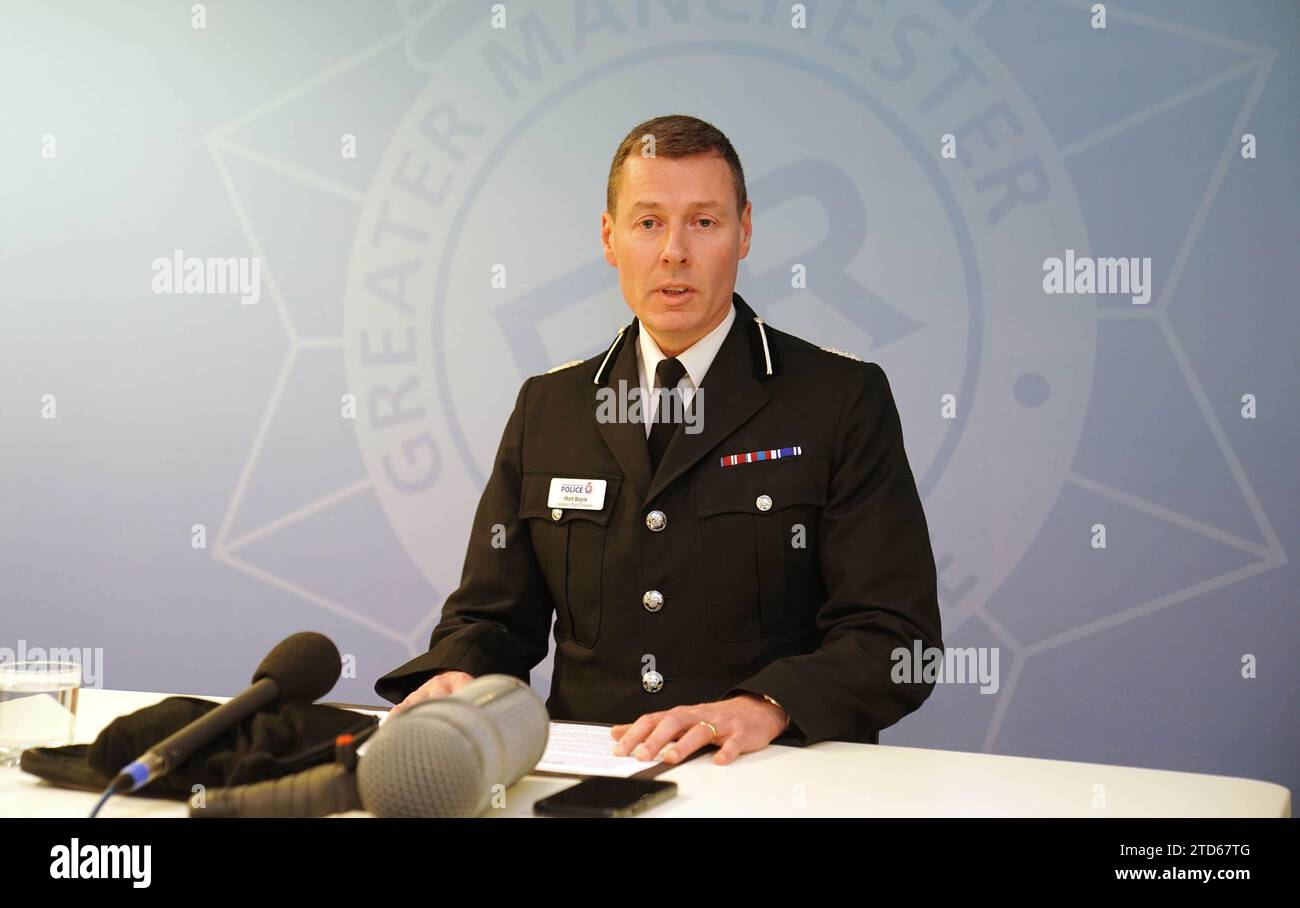 Assistant Chief Constable Matt Boyle speaking to the media about ...