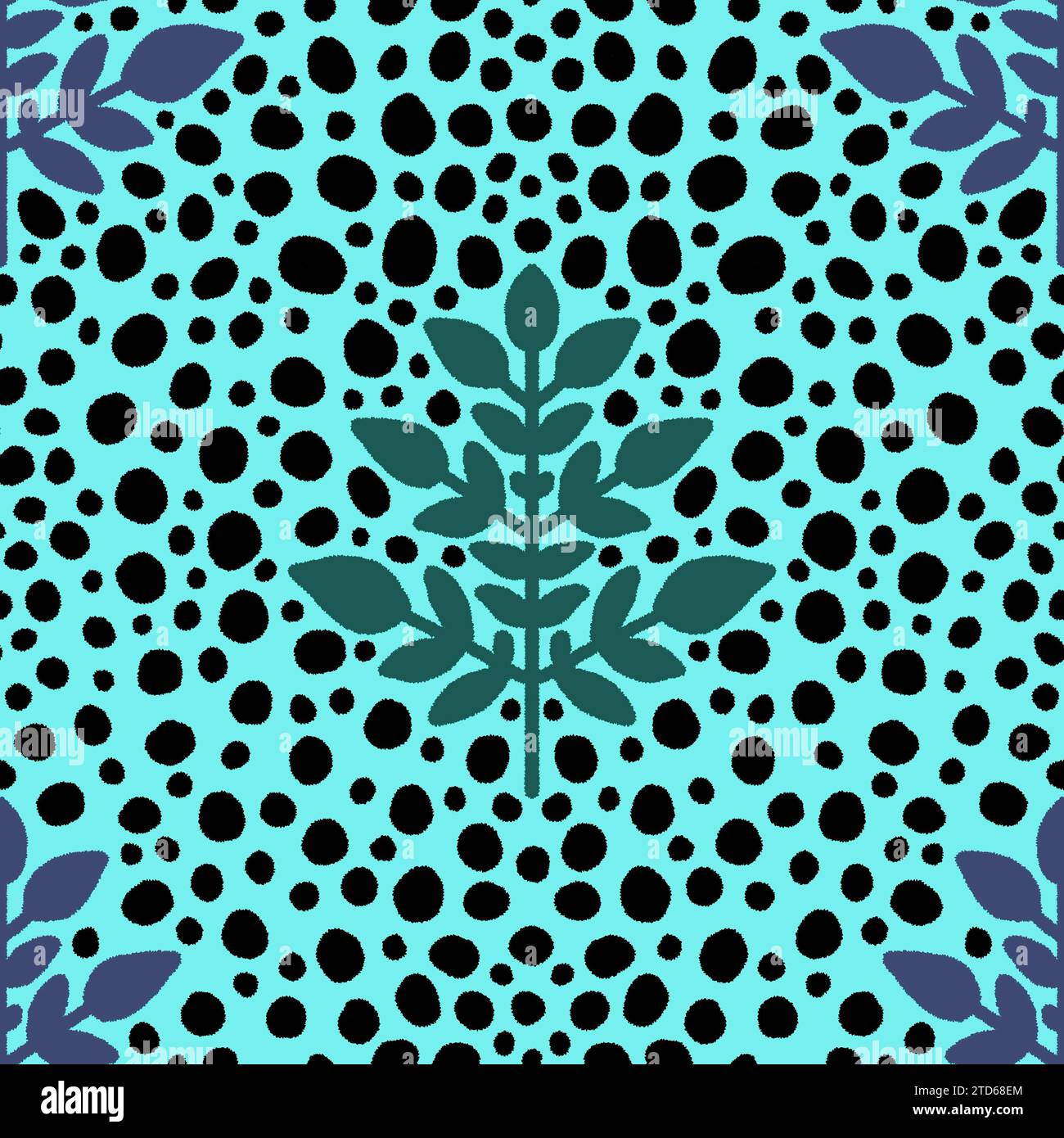 Flora abstract branches seamless dill leaves pattern for kitchen ...