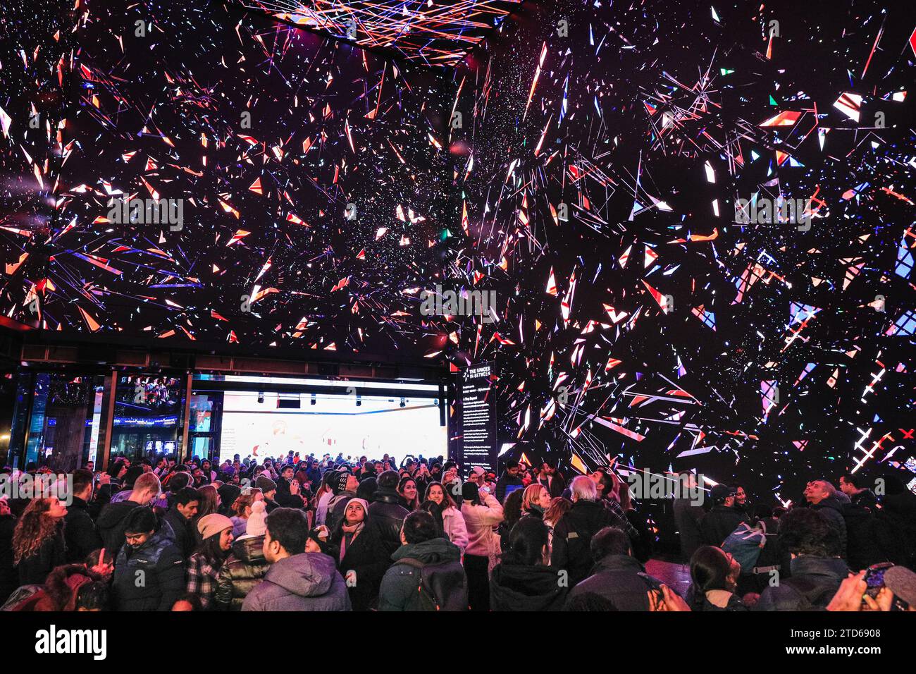 London, UK. 16th Dec, 2023. People watch the "A Step Beyond ...