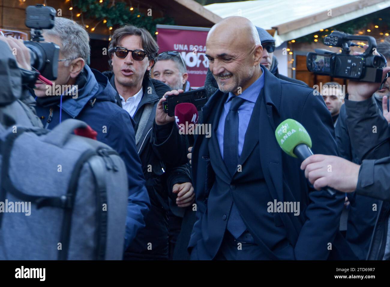 Rome, Italy. 16th Dec, 2023. Luciano Spalletti arrives at Atreju 2023 ...
